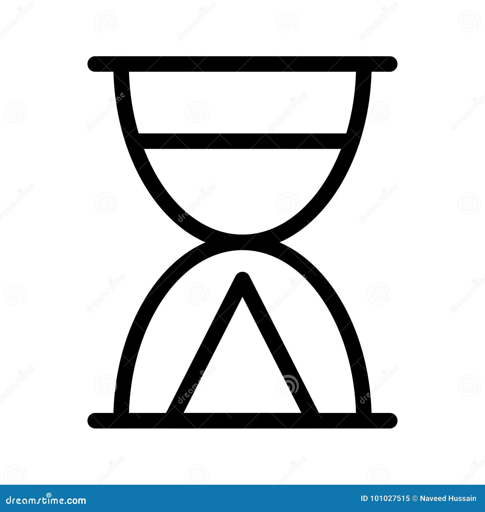 Hour glass icon stock illustration. Illustration of management - 101027515