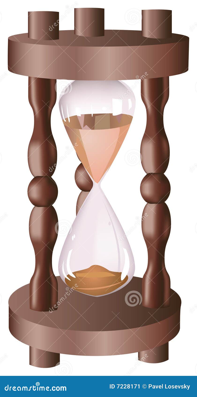 Hour-glass vector stock vector. Illustration of glass - 7228171