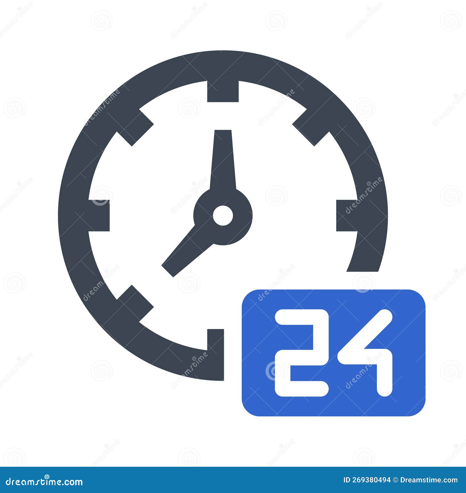 24 hour icon stock vector. Illustration of history, deadline - 269380494