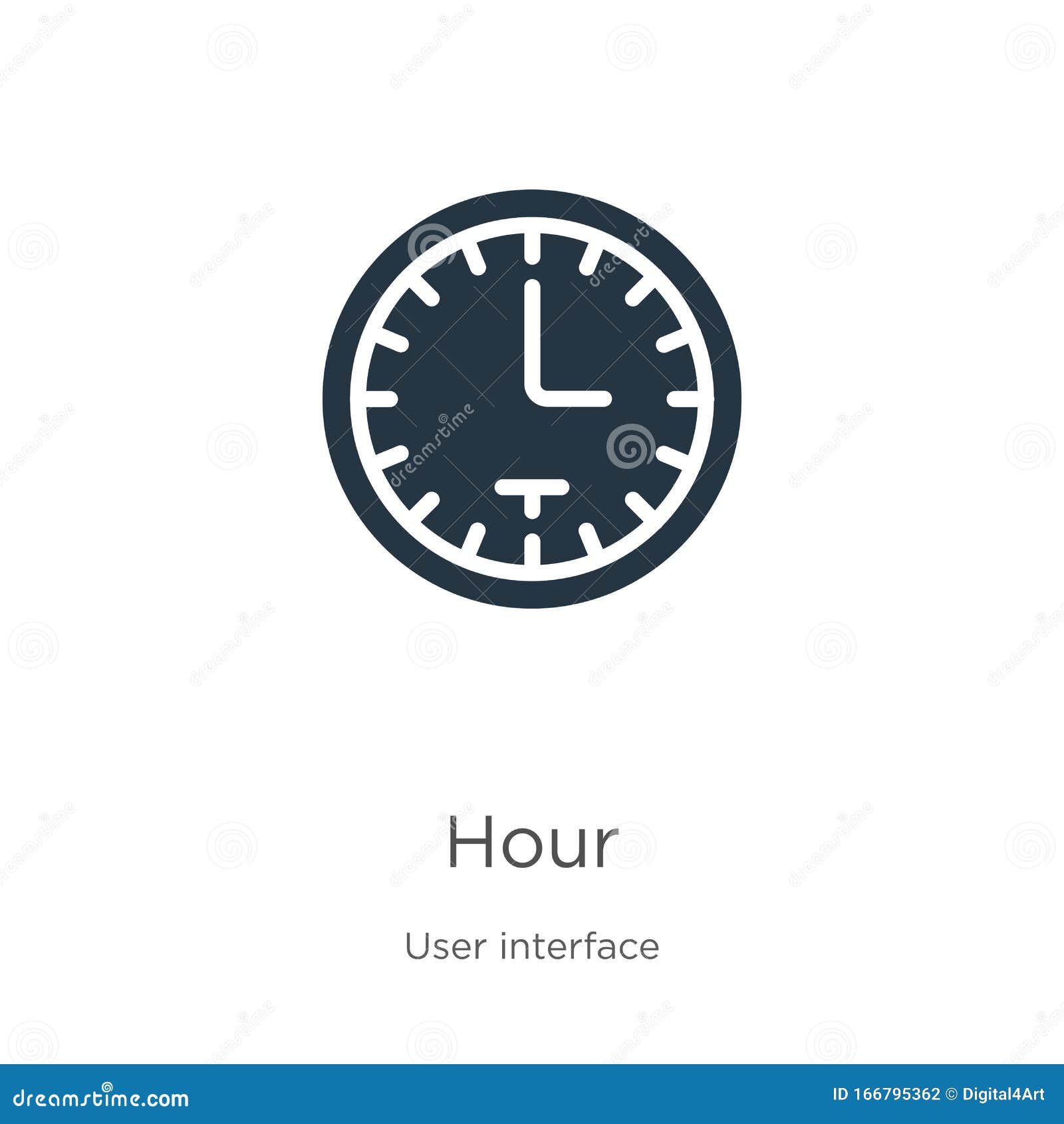 Hour Icon Vector. Trendy Flat Hour Icon from User Interface Collection ...