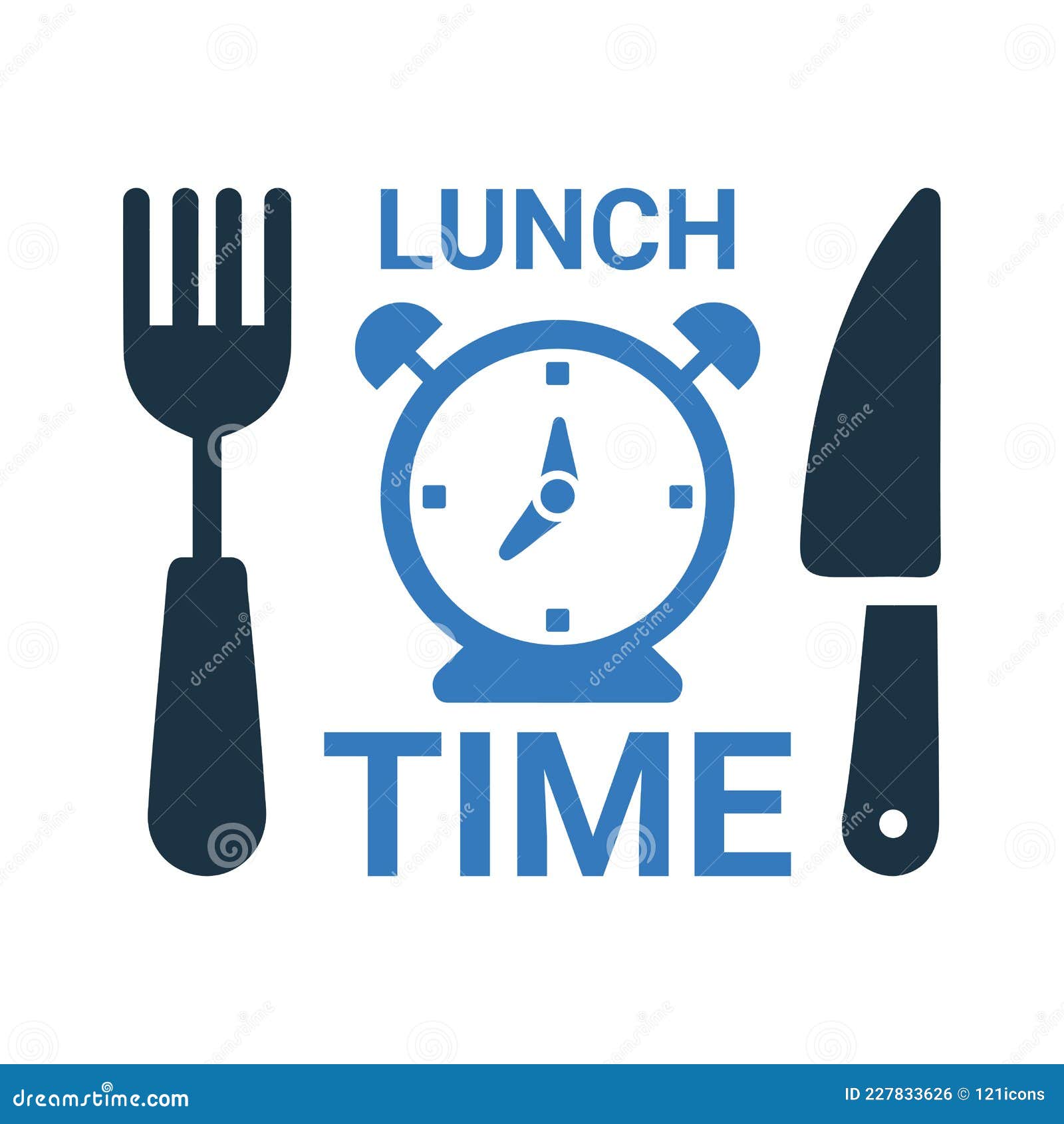 Hour, Lunch, Time Icon. Simple Vector Design Stock Vector ...