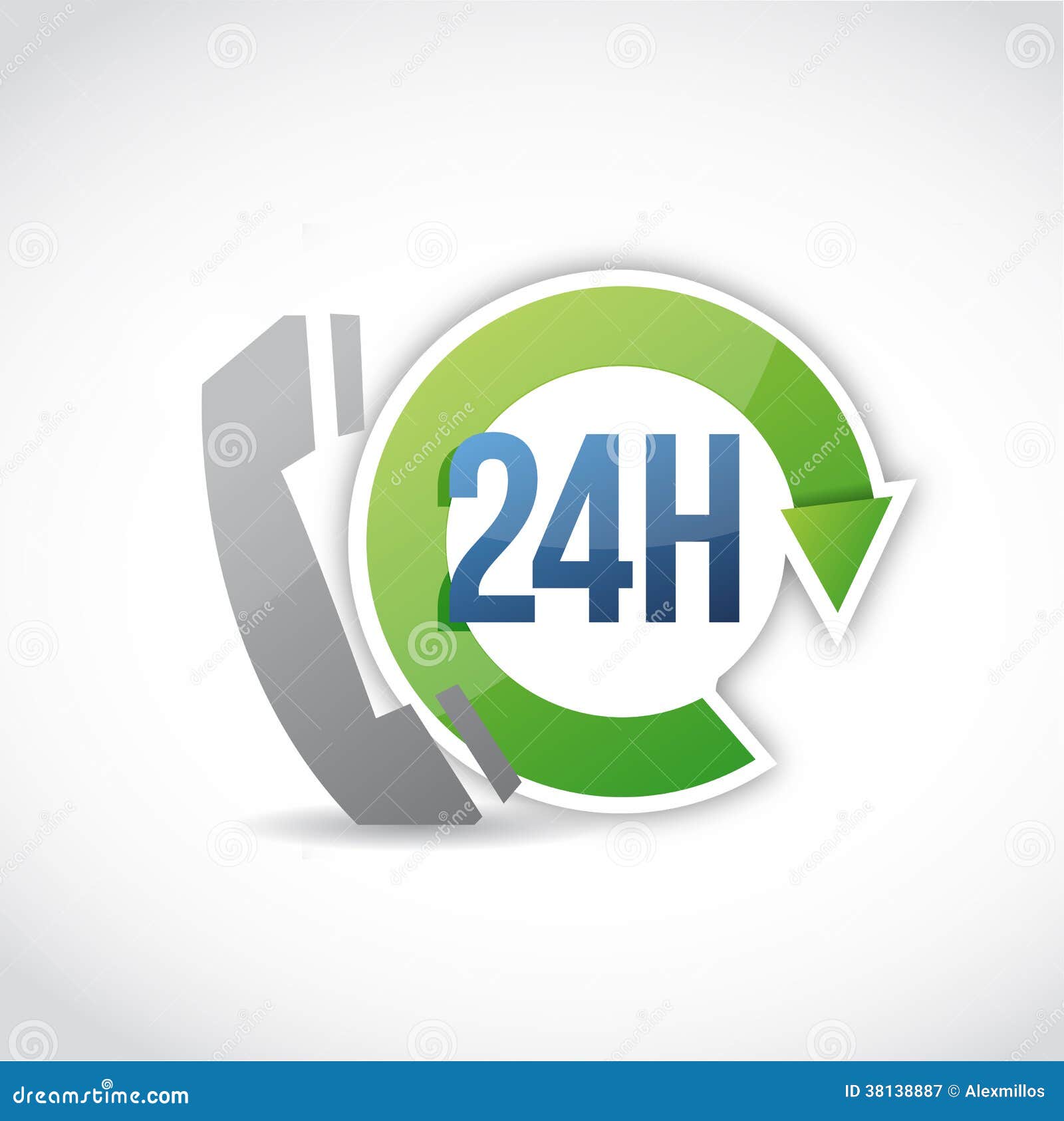 24 Hour Phone Customer Support Illustration Stock Illustration ...