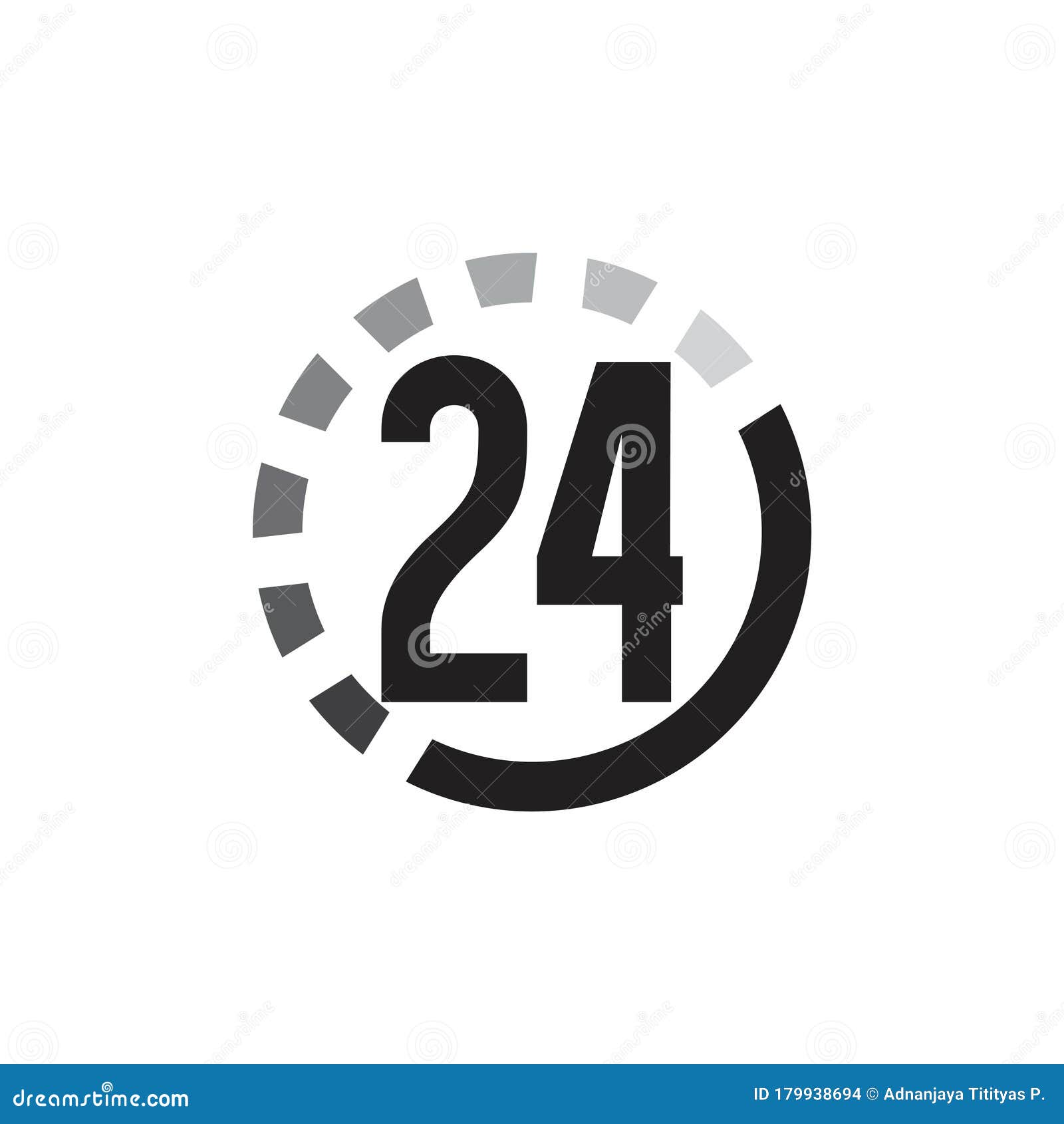 24 Hour Process Symbol Vector Stock Vector - Illustration of processing ...