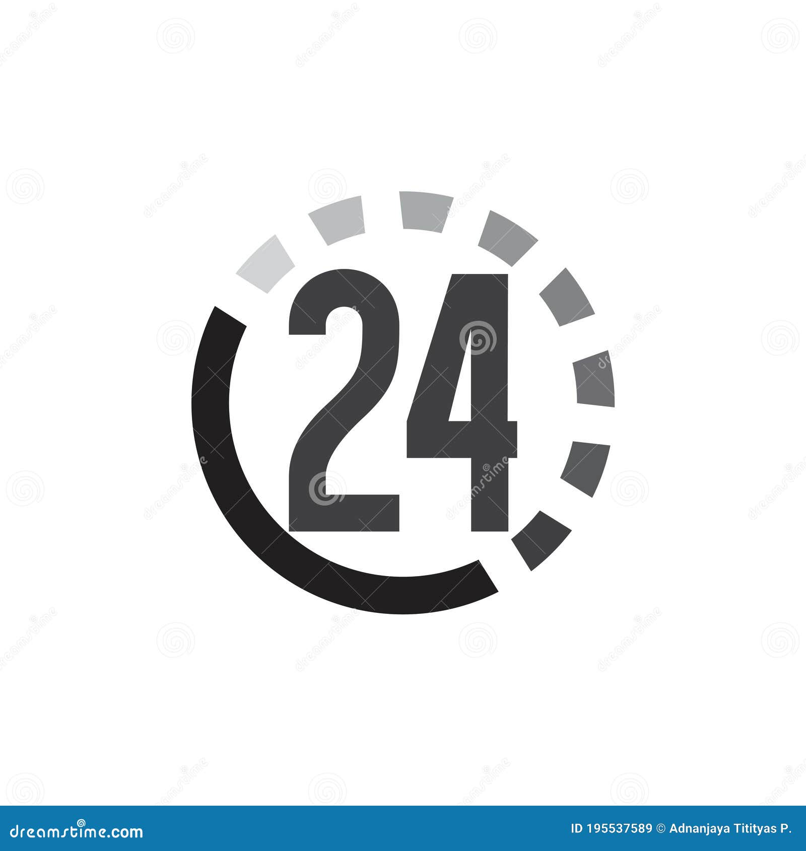 24 Hour Process Symbol Vector Stock Vector - Illustration of email ...
