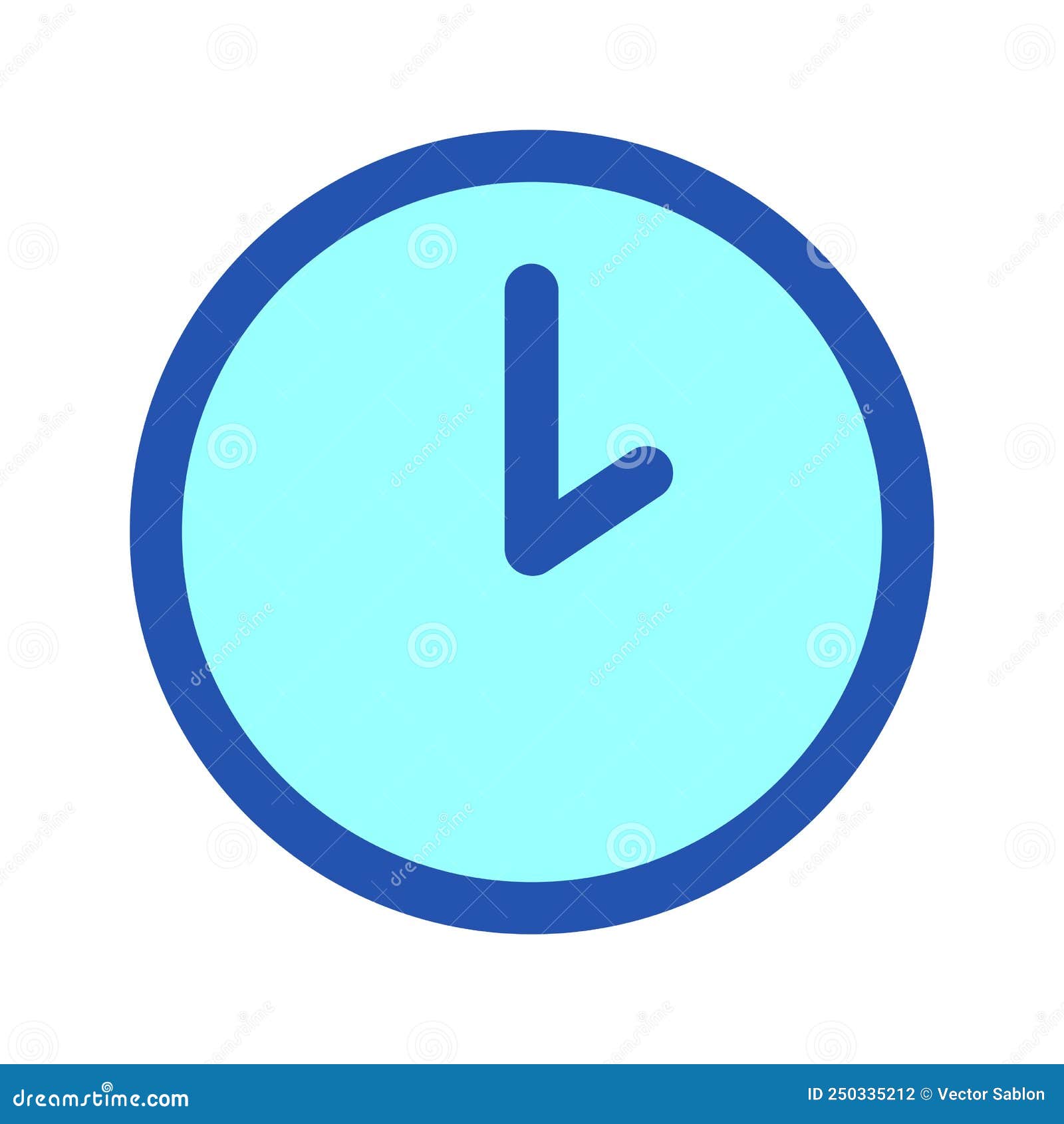 Hour Schedule, Alarm Timer, Watch Time, Clock Icon Blue Color Stock ...