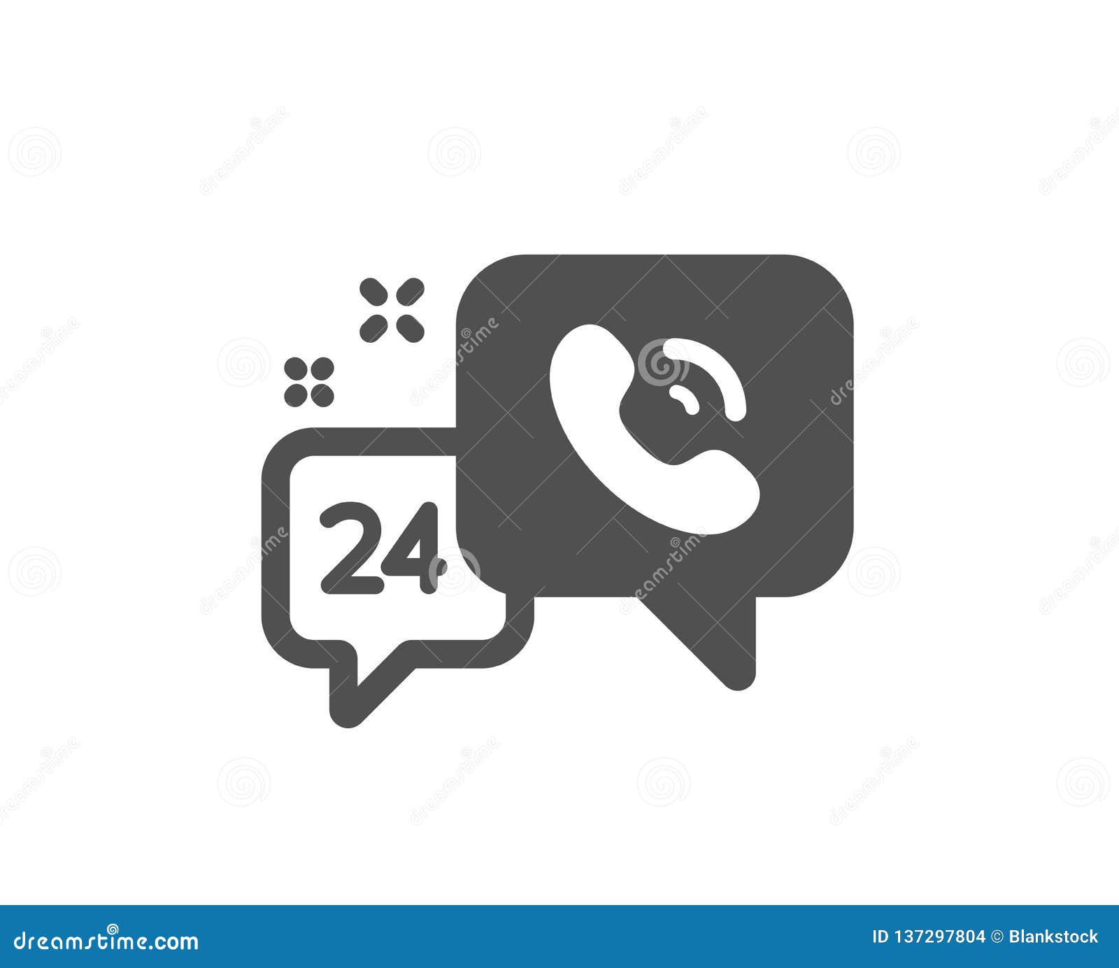 24 Hour Service Icon. Call Support Sign. Vector Stock Vector ...