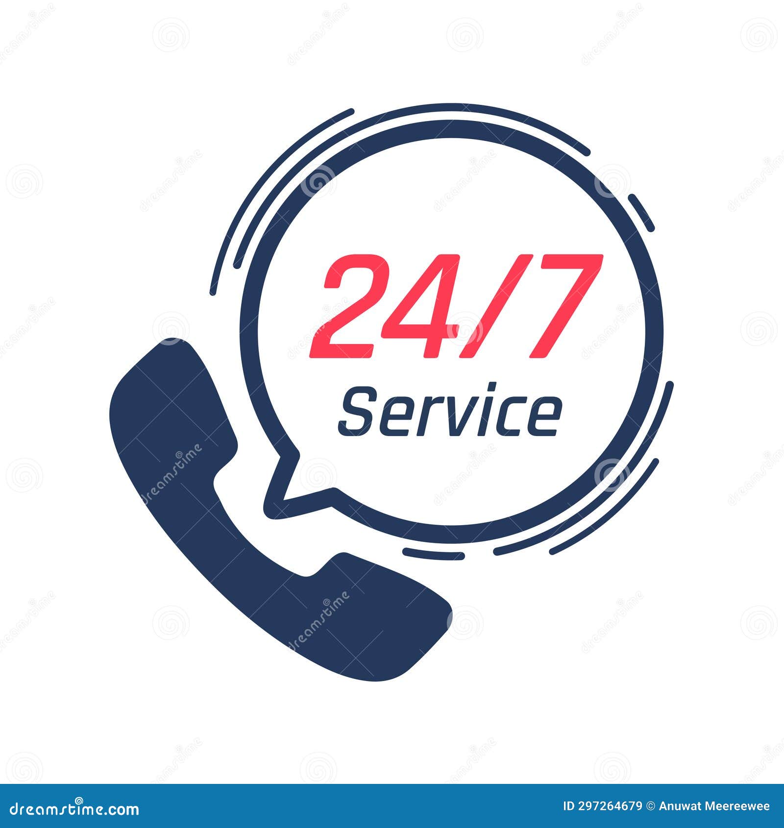 24 Hour Service Icon.Speech Bubbles Stock Illustration - Illustration ...