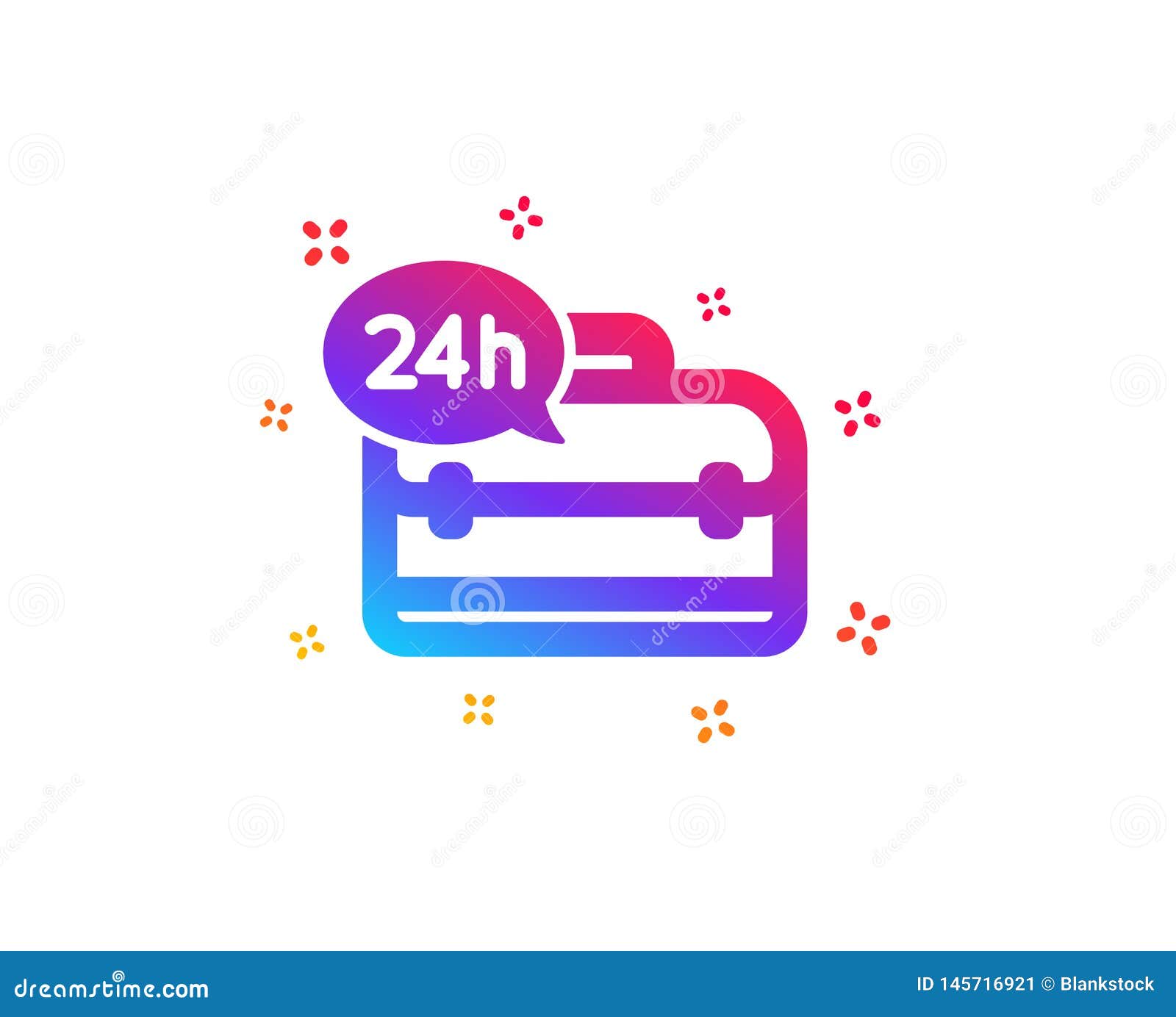 24 Hour Service Icon. Support Help Sign. Vector Stock Vector ...