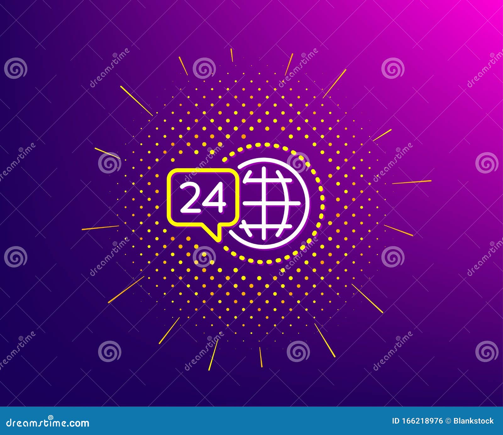 24 Hour Service Line Icon. Call Support Sign. Vector Stock Vector ...