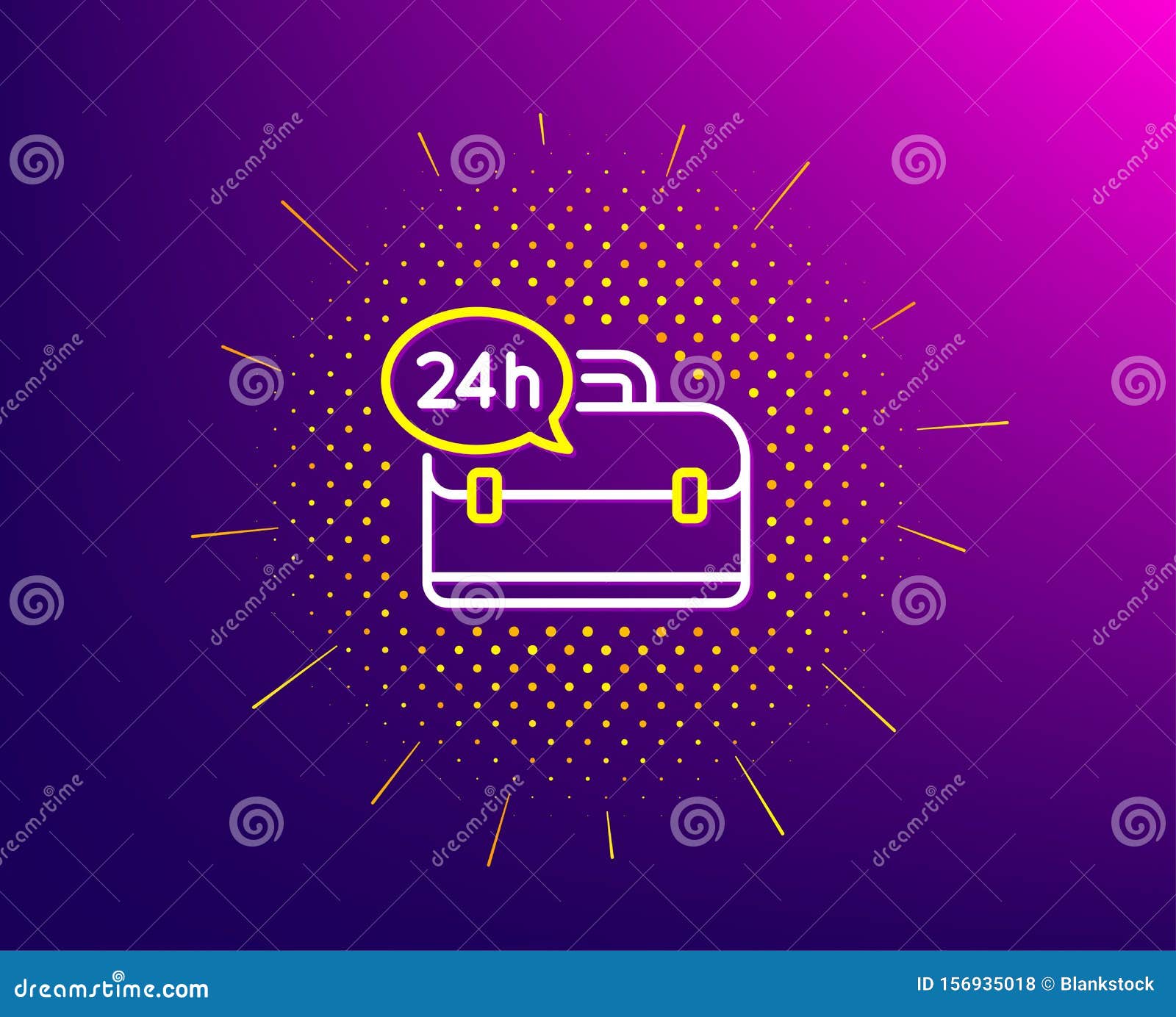 24 Hour Service Line Icon. Support Help Sign. Vector Stock Vector ...