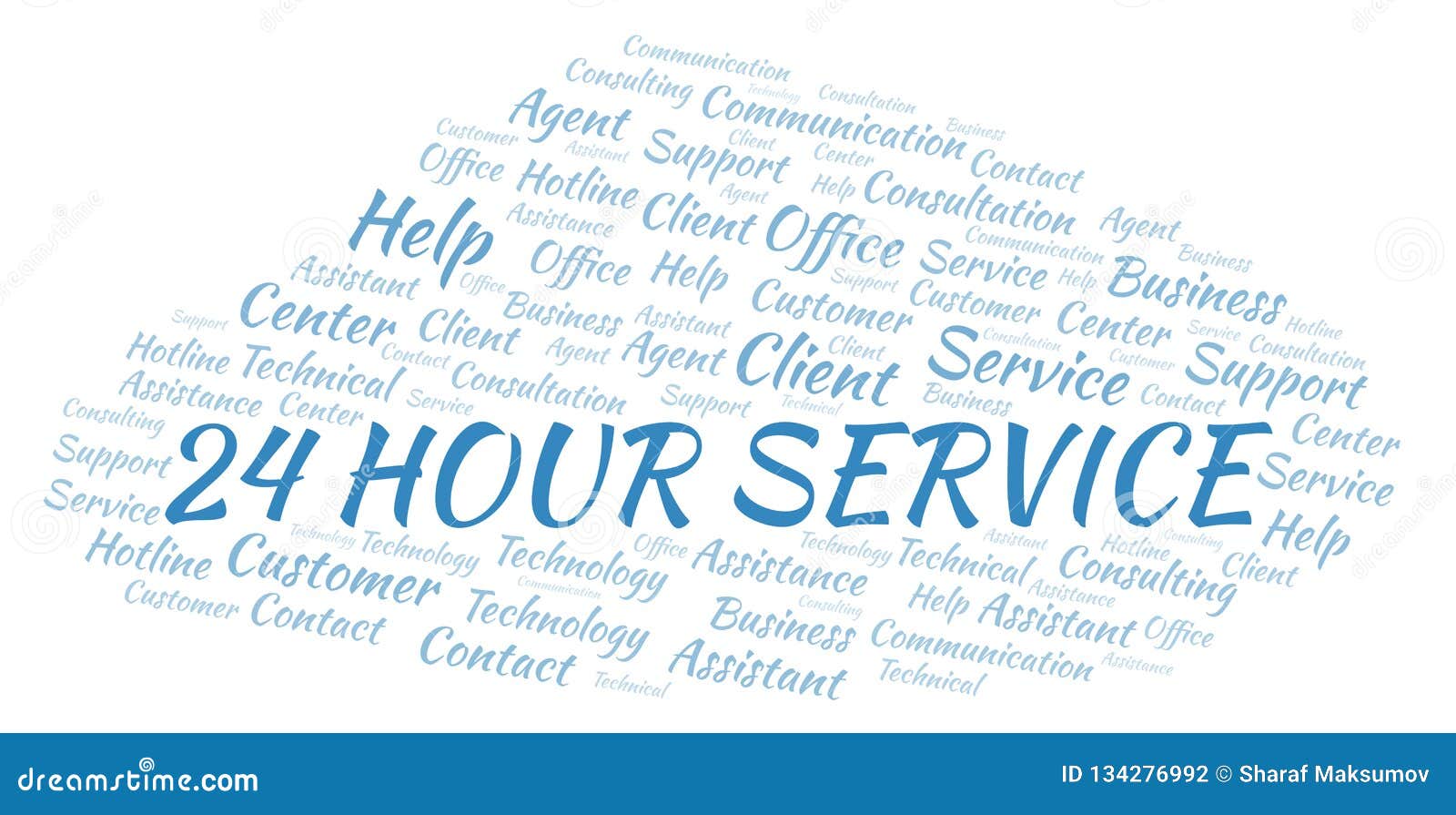 24 Hour Service word cloud stock illustration. Illustration of service ...