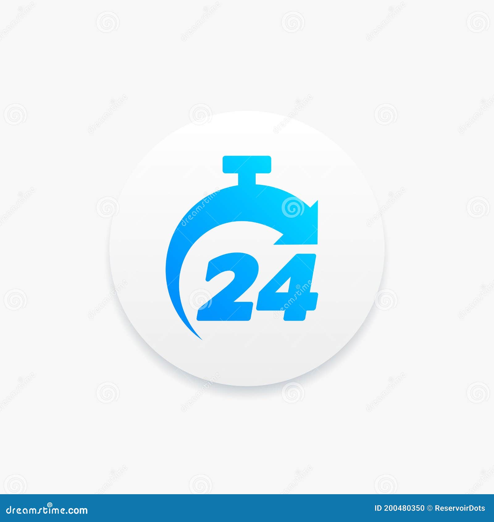 One Hour Stopwatch Vector Illustration | CartoonDealer.com #107614372