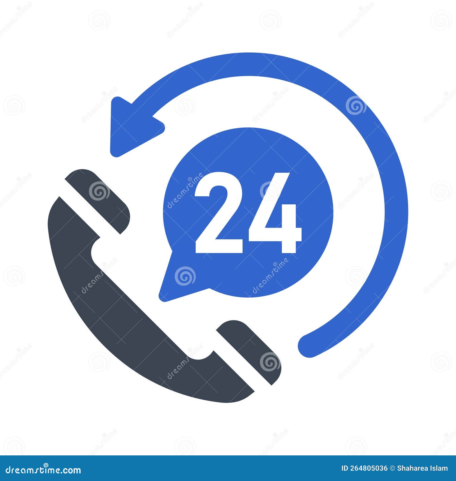 24 hour support icon stock vector. Illustration of hour - 264805036