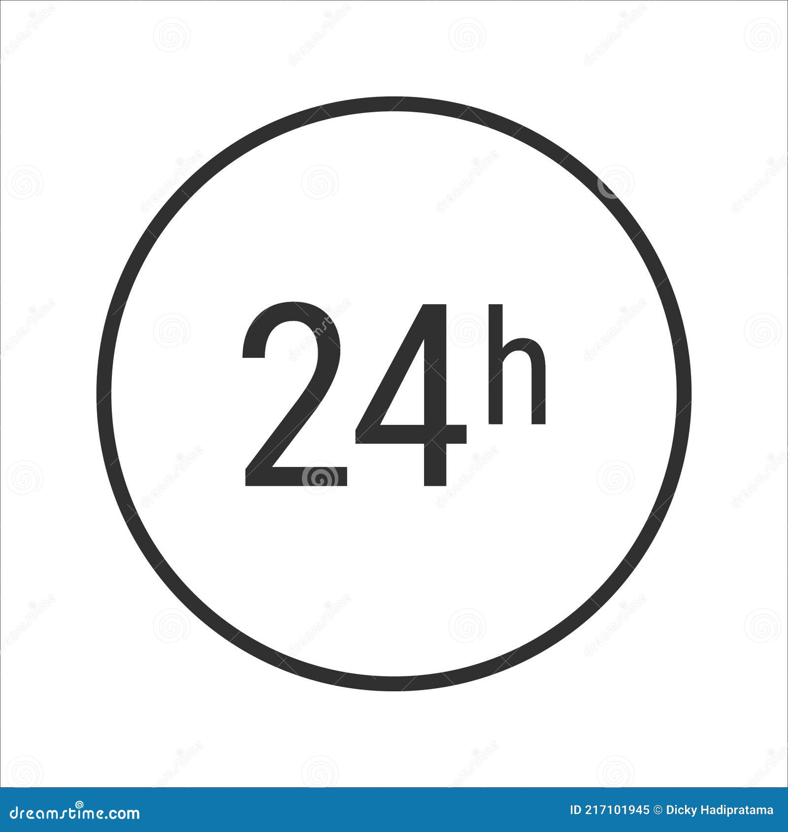 24 Hour Symbol With Transparent Background Cartoon Vector ...
