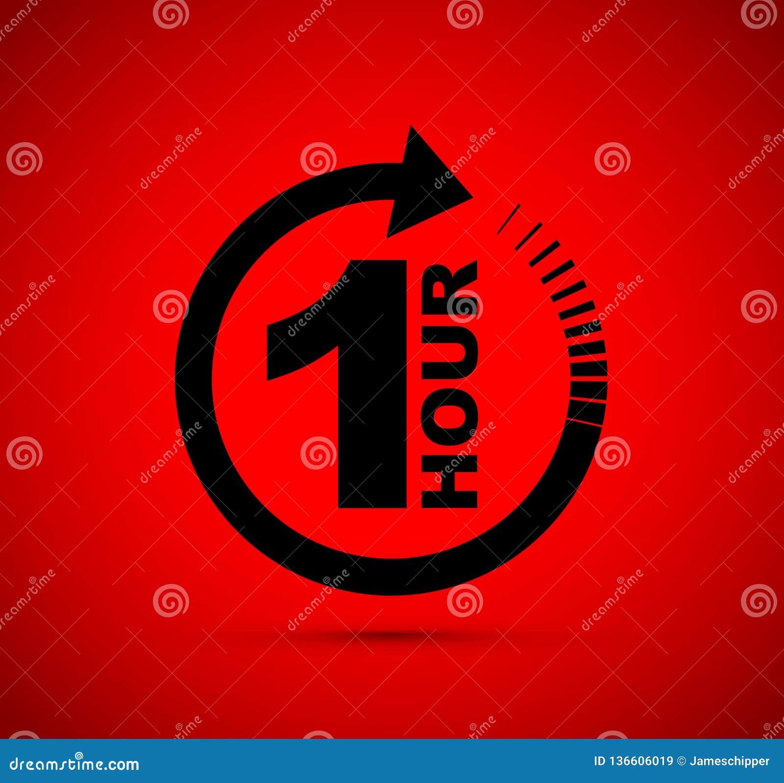 One Hour Arrow Icon Set Vector Illustration | CartoonDealer.com #136605686