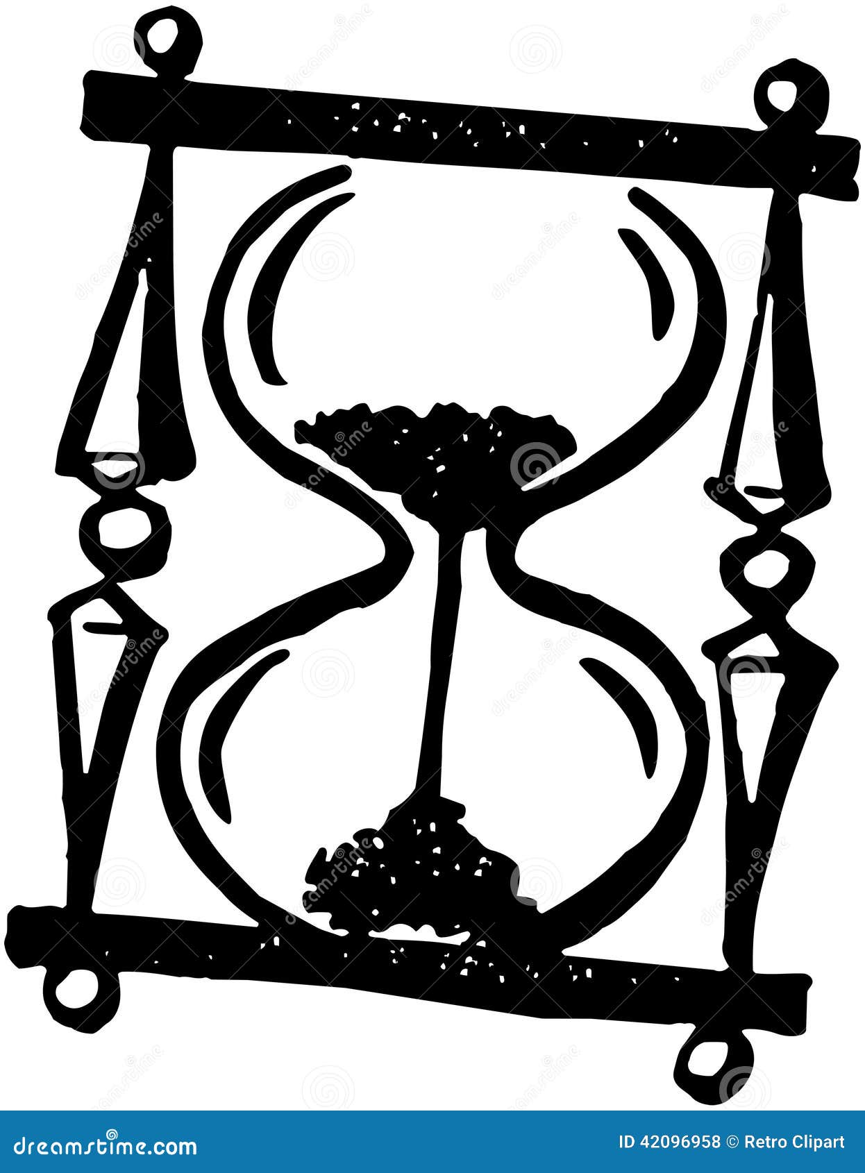 Hourglass stock vector. Illustration of glass, time, advertising - 42096958