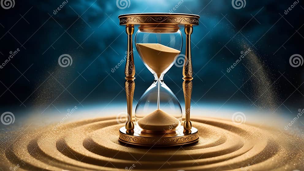Hourglass on an Abstract Background Stock Photo - Image of time, minute ...