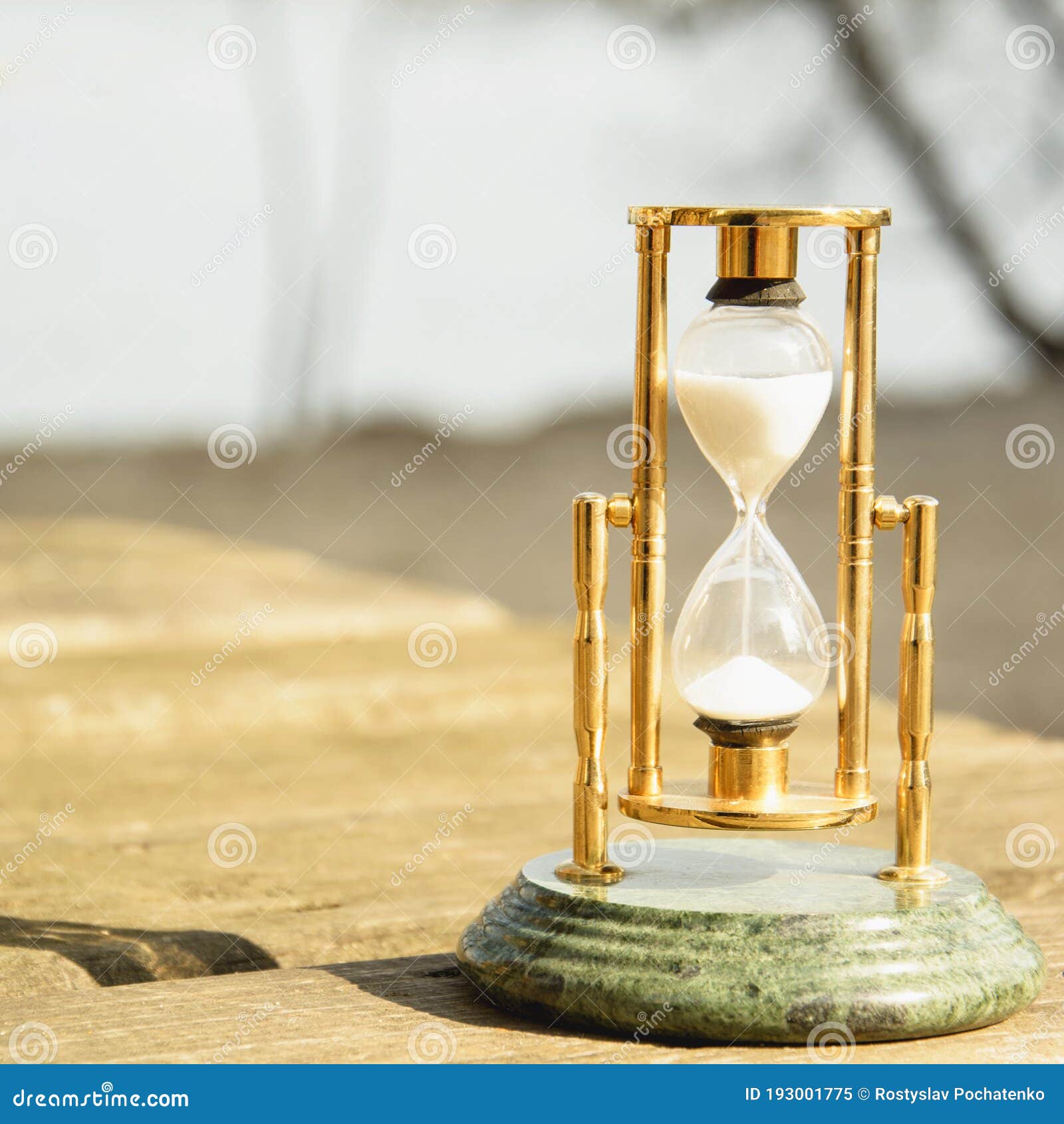 Beautiful Hourglass on the Background of Nature Stock Image - Image of ...
