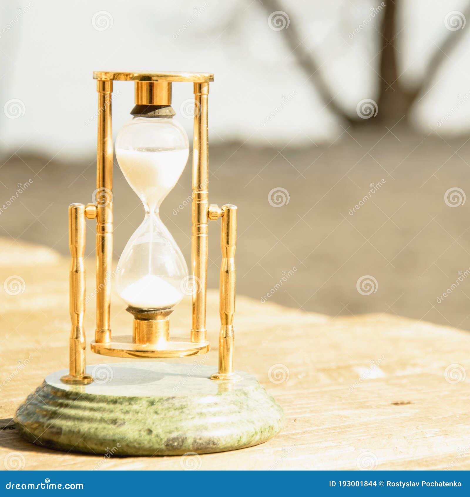 Beautiful Hourglass on the Background of Nature Stock Photo - Image of ...