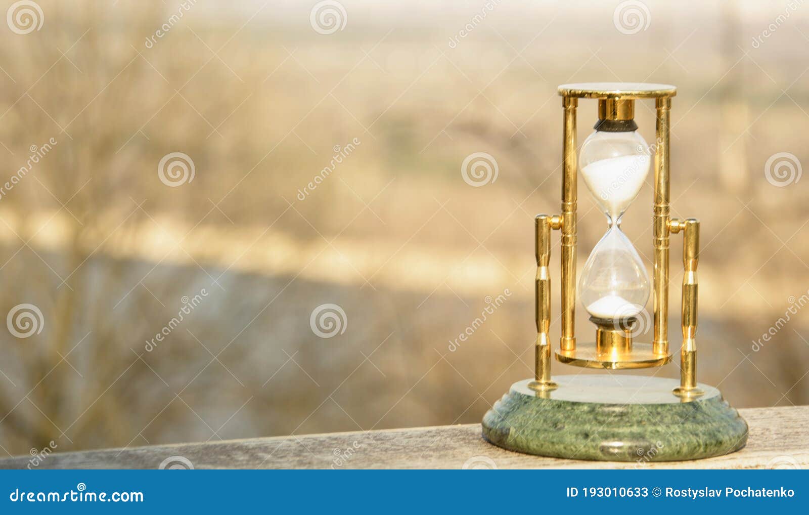 Beautiful Hourglass on the Background of Nature Stock Image - Image of ...