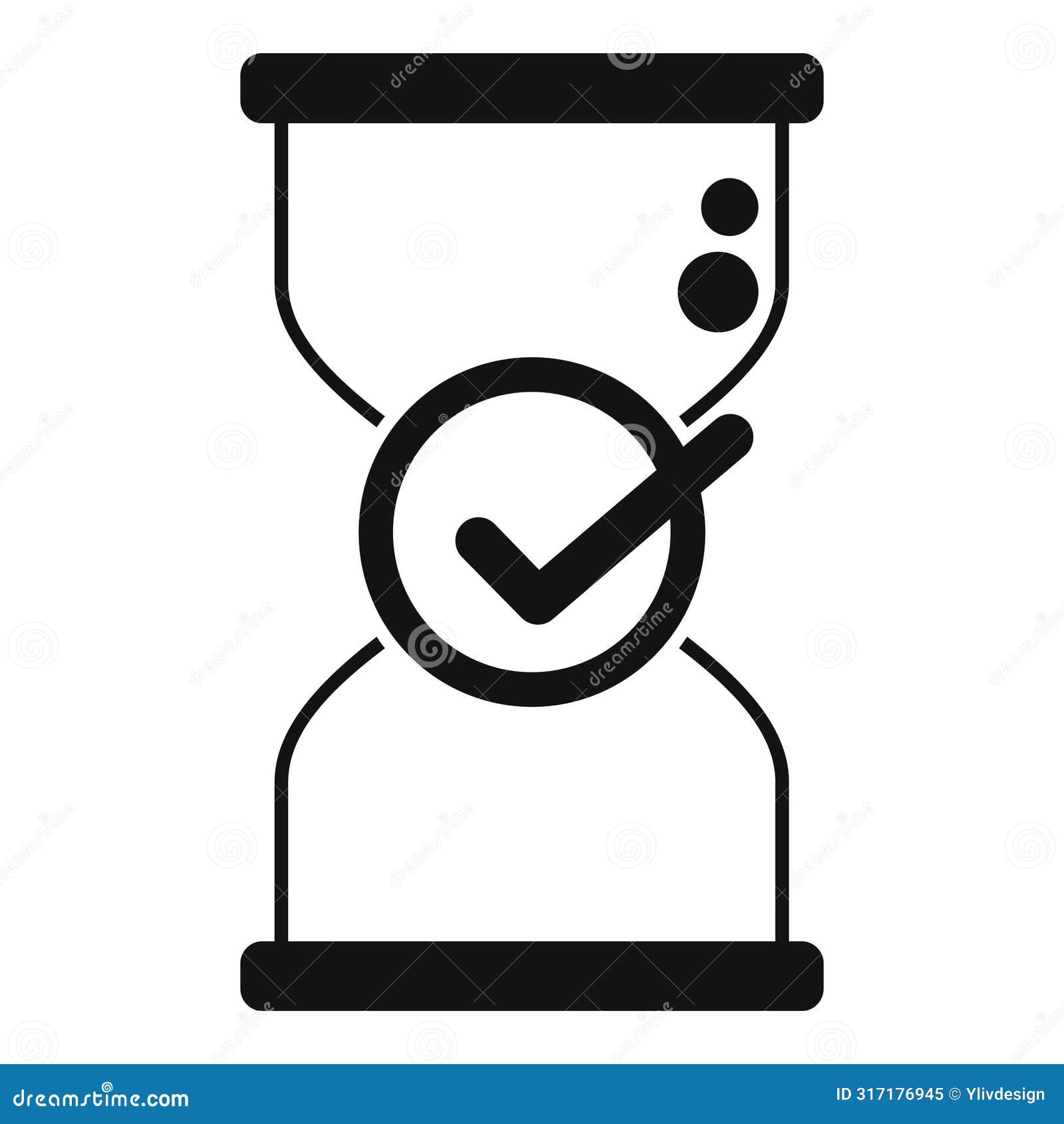 Hourglass Approved Duration Icon Simple Vector. Plan Time Event Stock ...