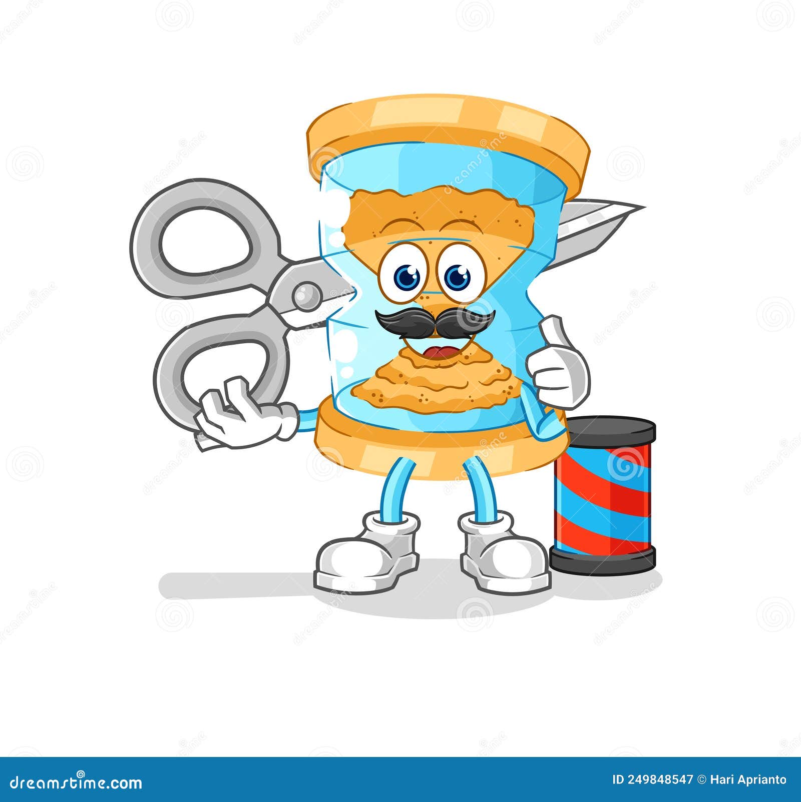 Hourglass Barber Cartoon. Cartoon Mascot Vector | CartoonDealer.com ...