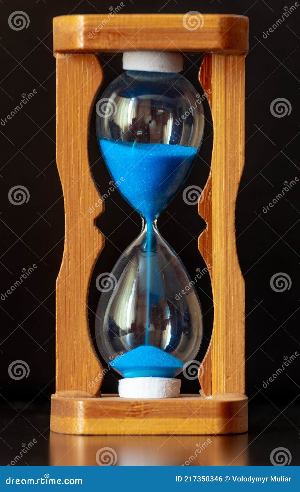 Hourglass On A Black Background. Start Of The Countdown Royalty-Free ...
