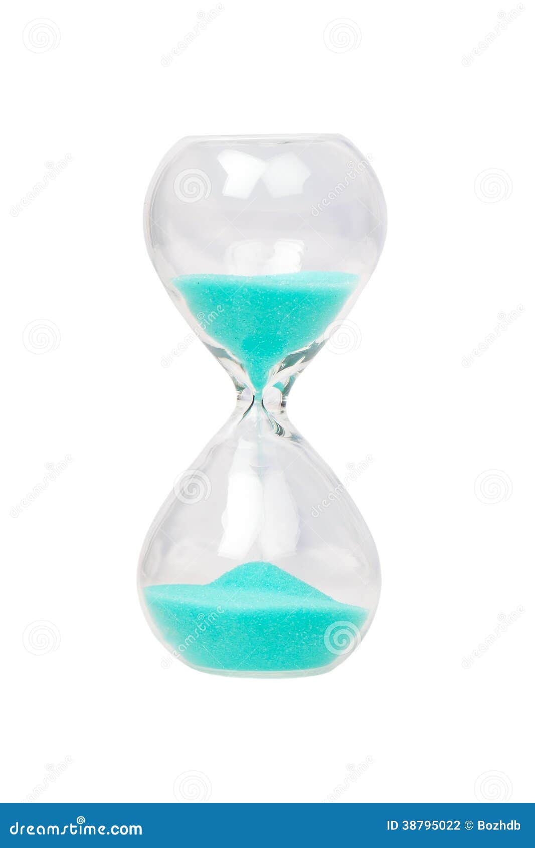 Hourglass with blue sand stock photo. Image of sand, background - 38795022