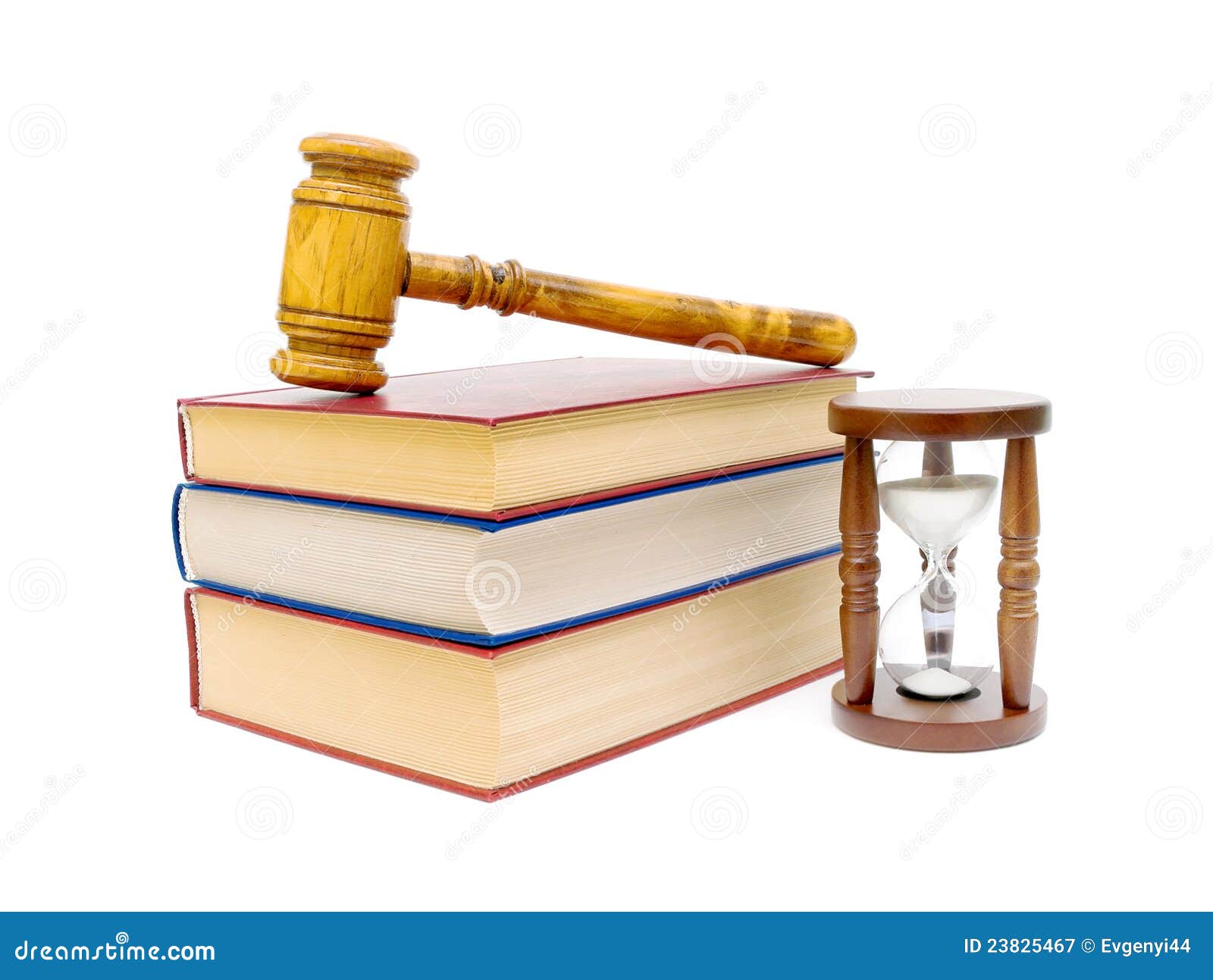 Hourglass, Books and Judges Gavel Stock Image - Image of achievement ...