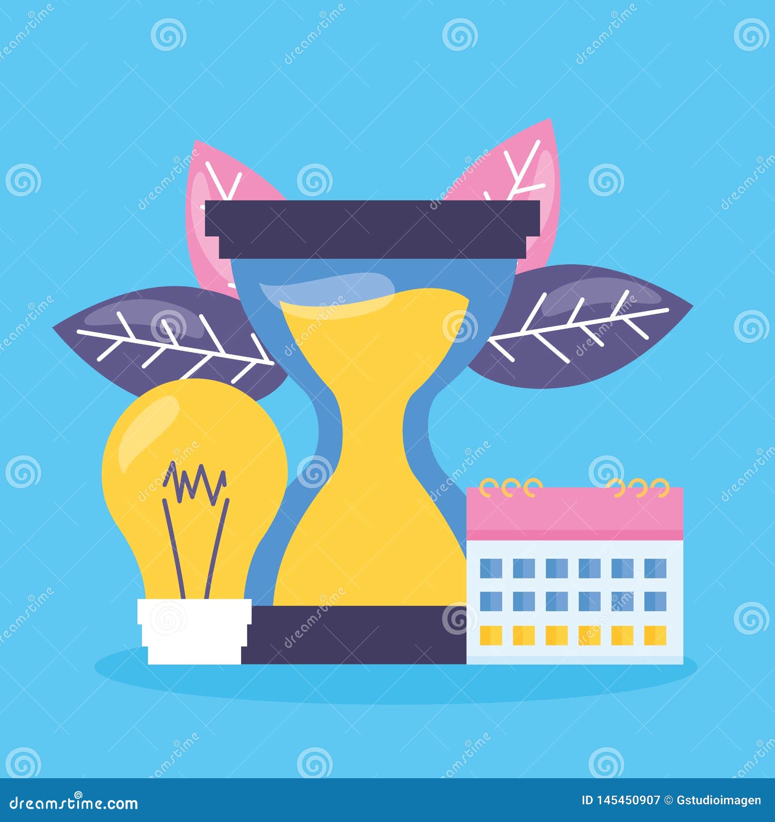 Hourglass clock calendar stock vector. Illustration of stopwatch ...