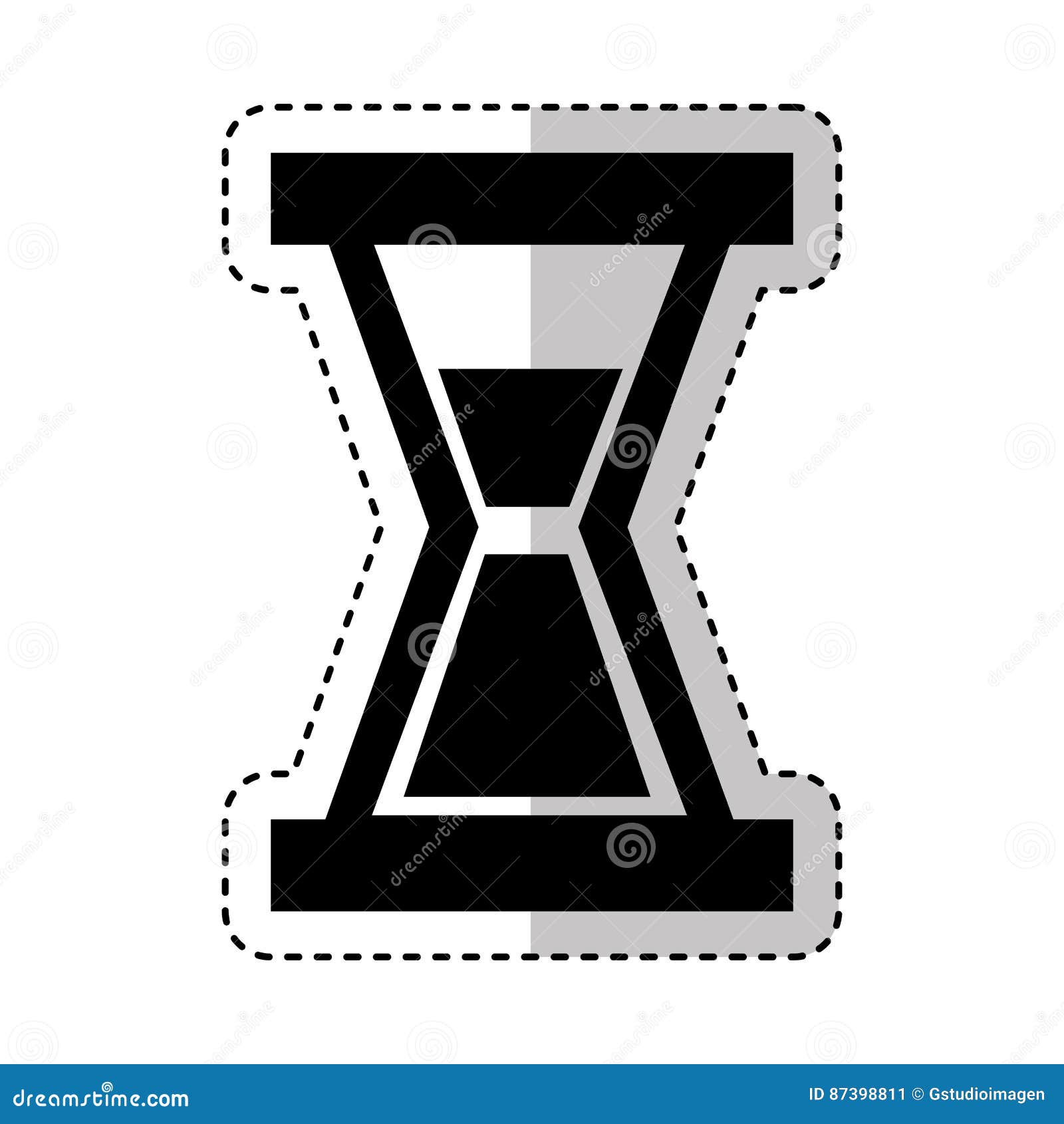 Hourglass Clock Isolated Icon Stock Vector - Illustration of glass ...