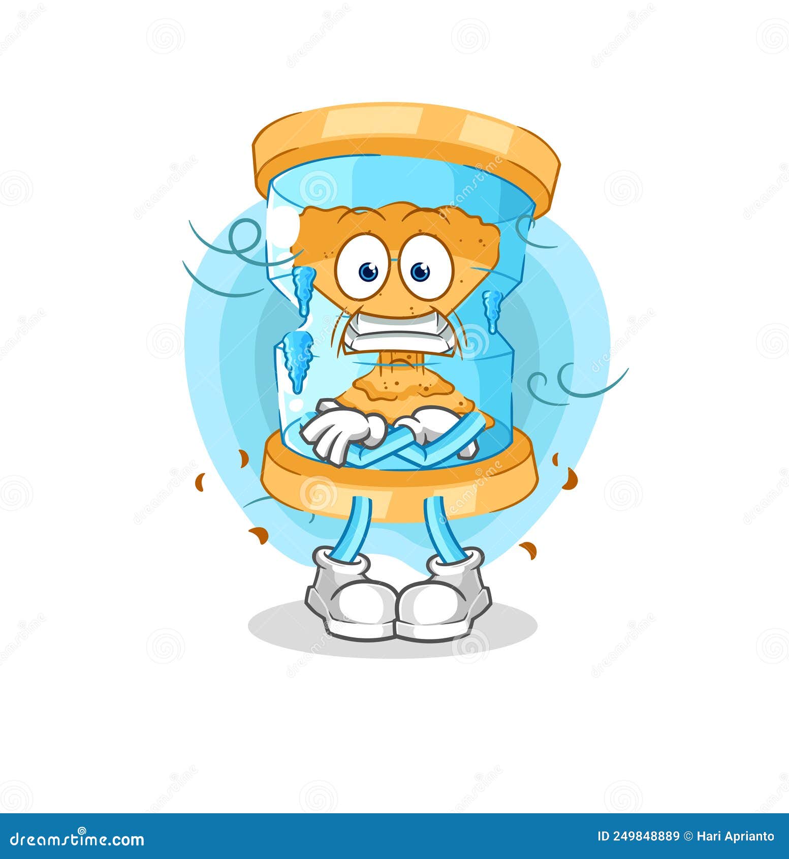 Hourglass Cold Illustration. Character Vector Stock Vector ...
