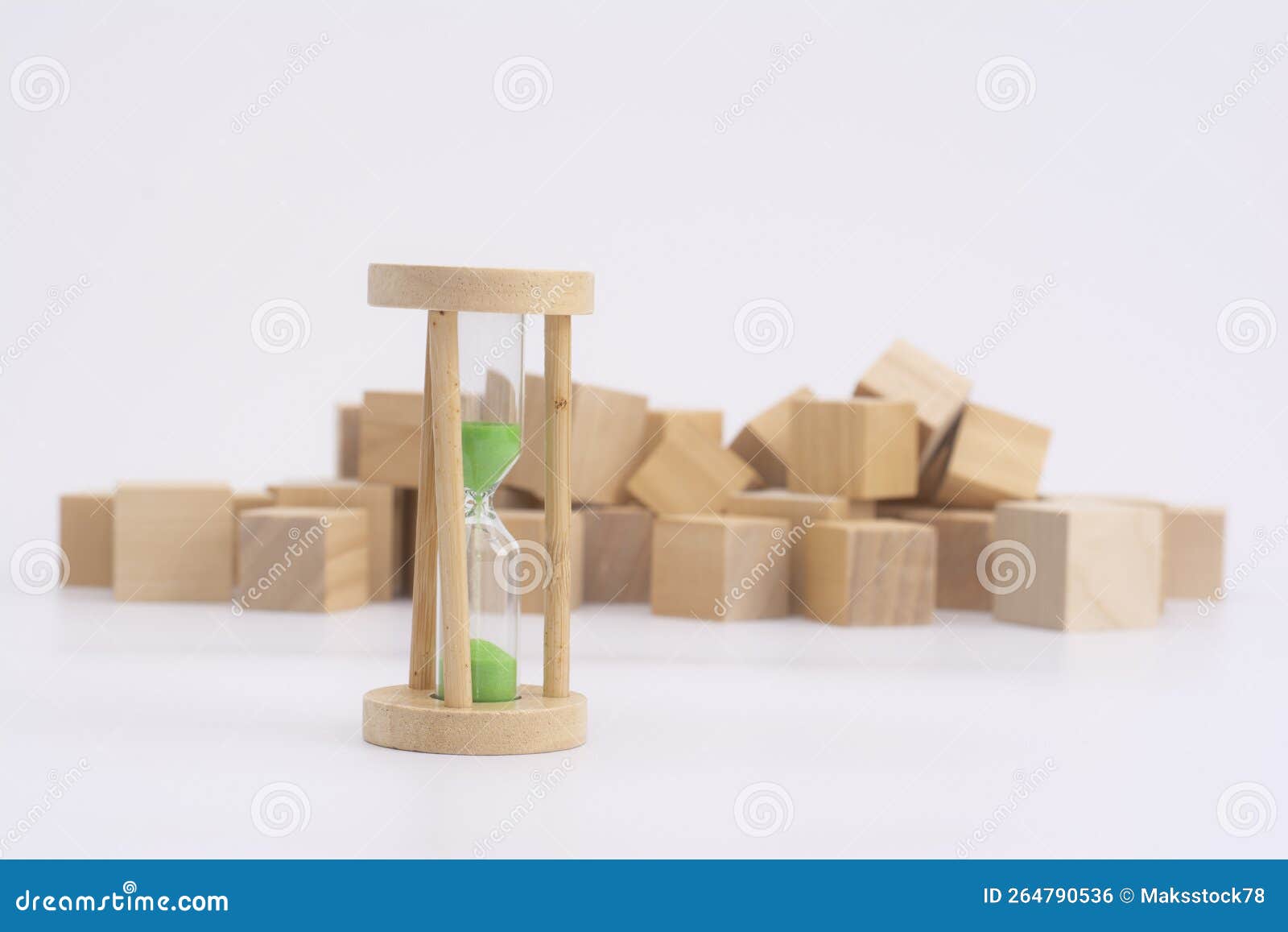 Hourglass on Color Background. Time Management Concept Stock Photo ...