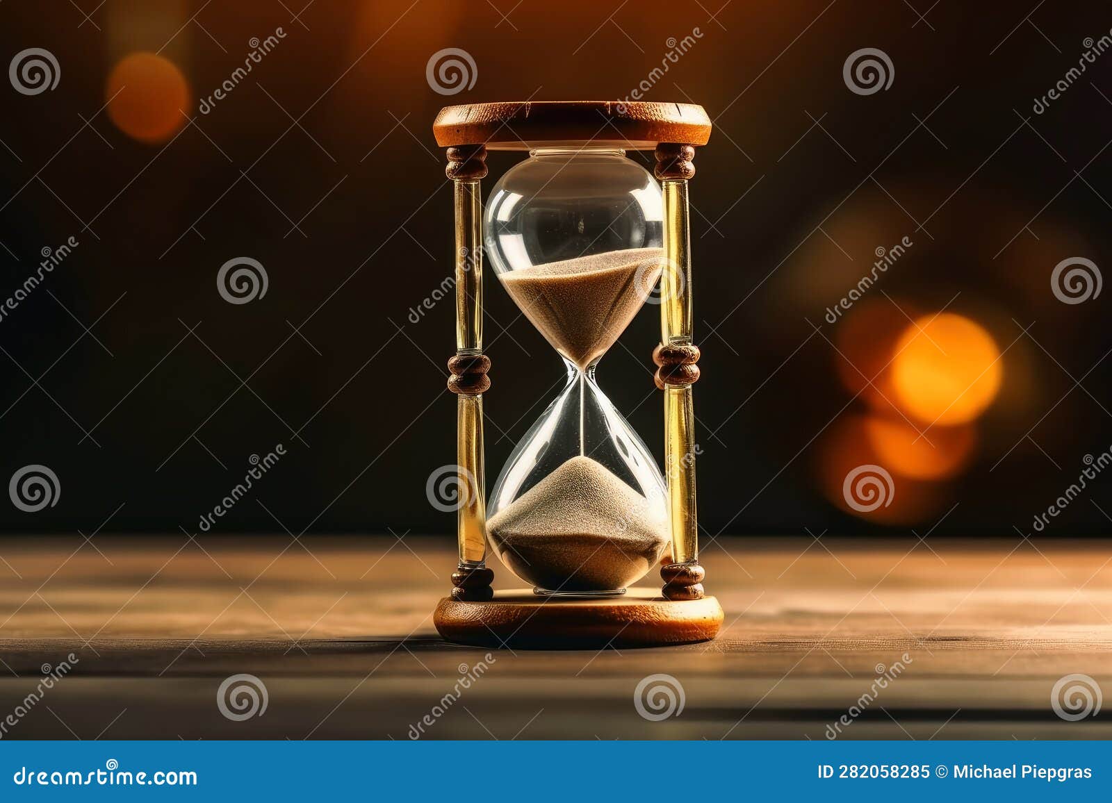 Hourglass and the Concept of Time Created with Generative AI Technology ...