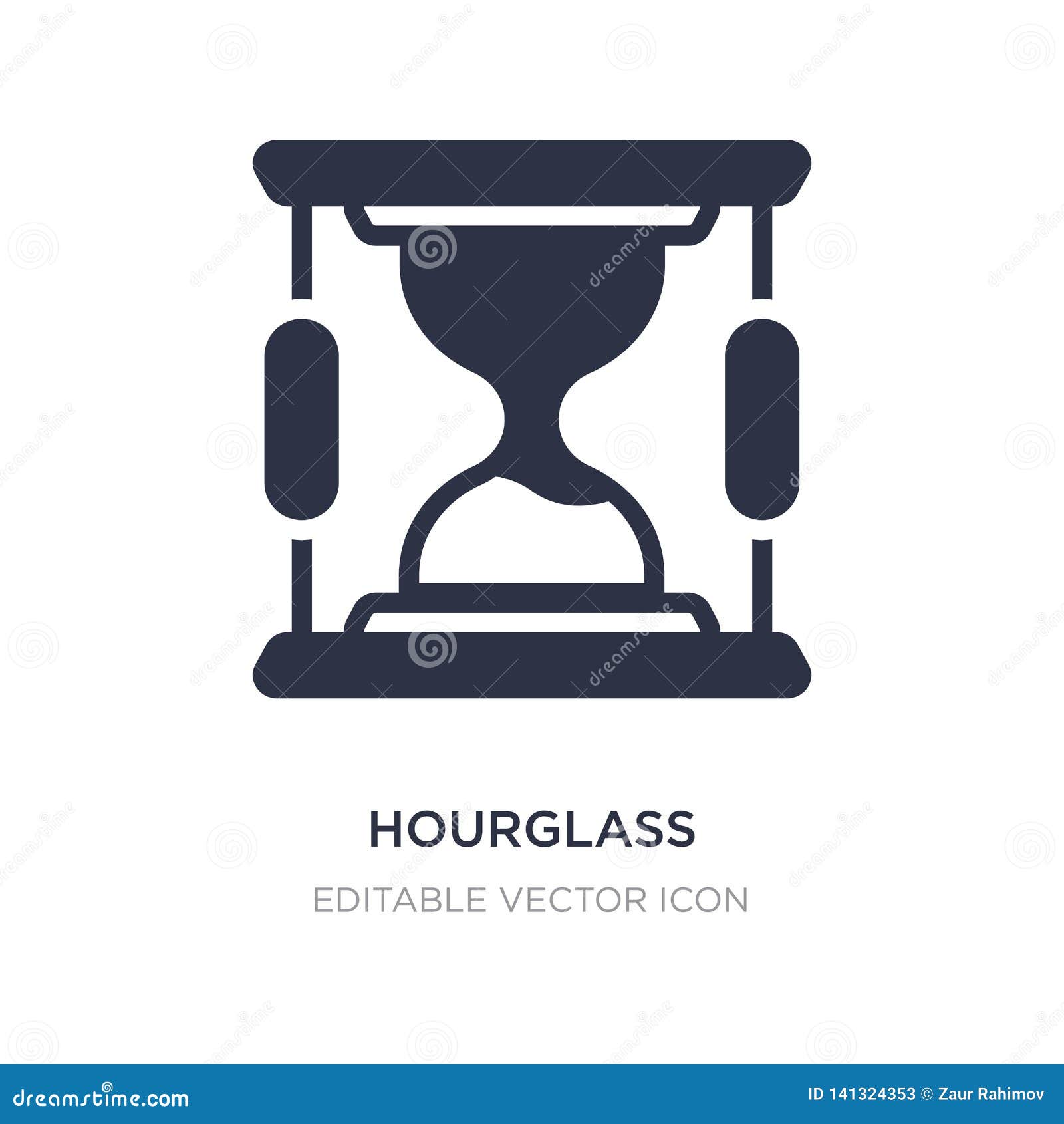 Hourglass Countdown Icon On White Background Simple Element Illustration From Commerce Concept