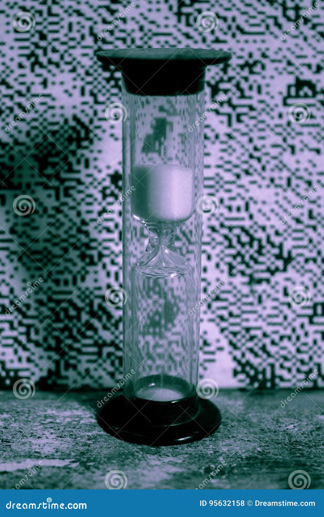 Hourglass On A Black Background. Start Of The Countdown Royalty-Free ...