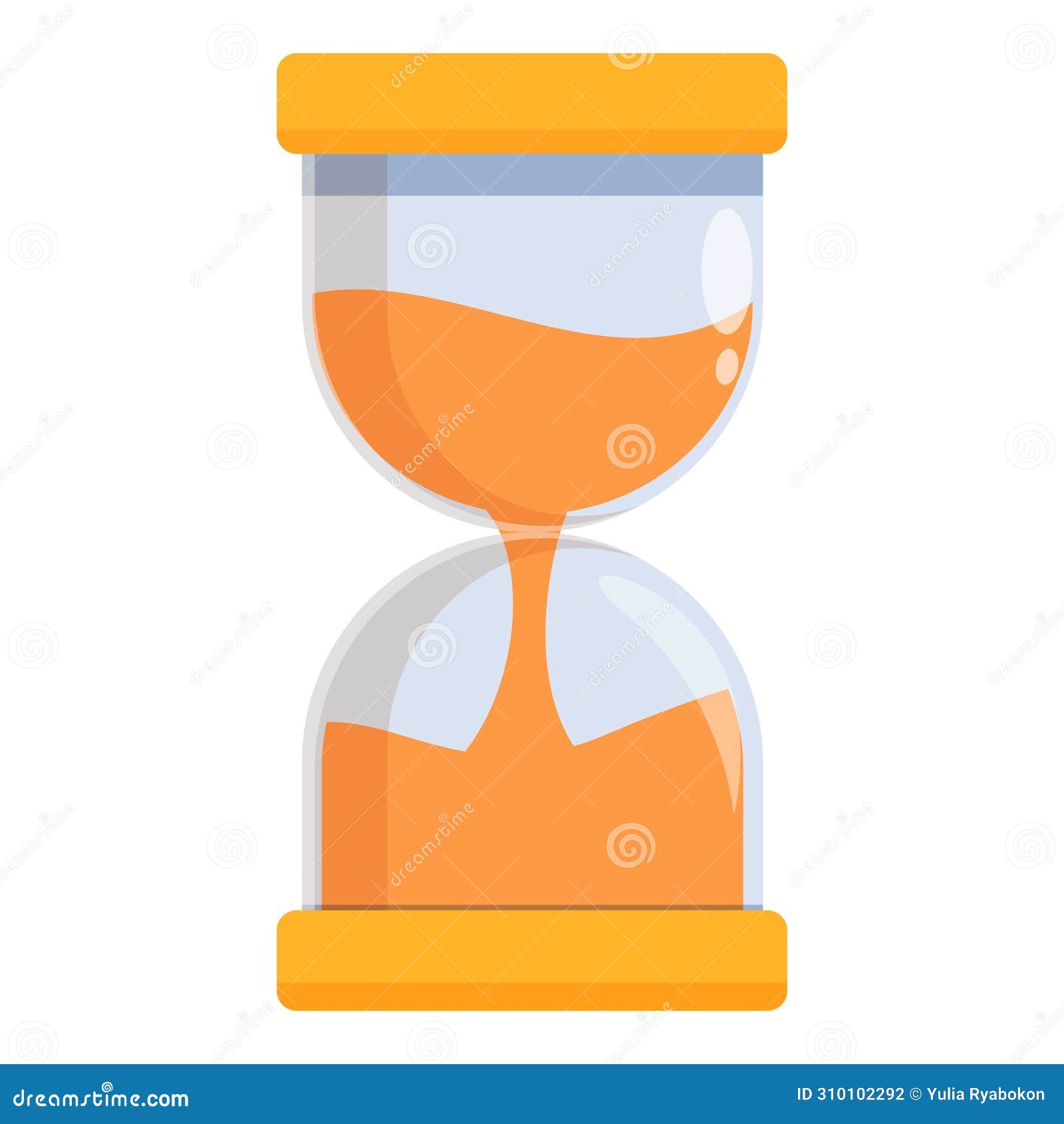 Hourglass Creative Idea Icon Cartoon . Launch Left Process Stock ...