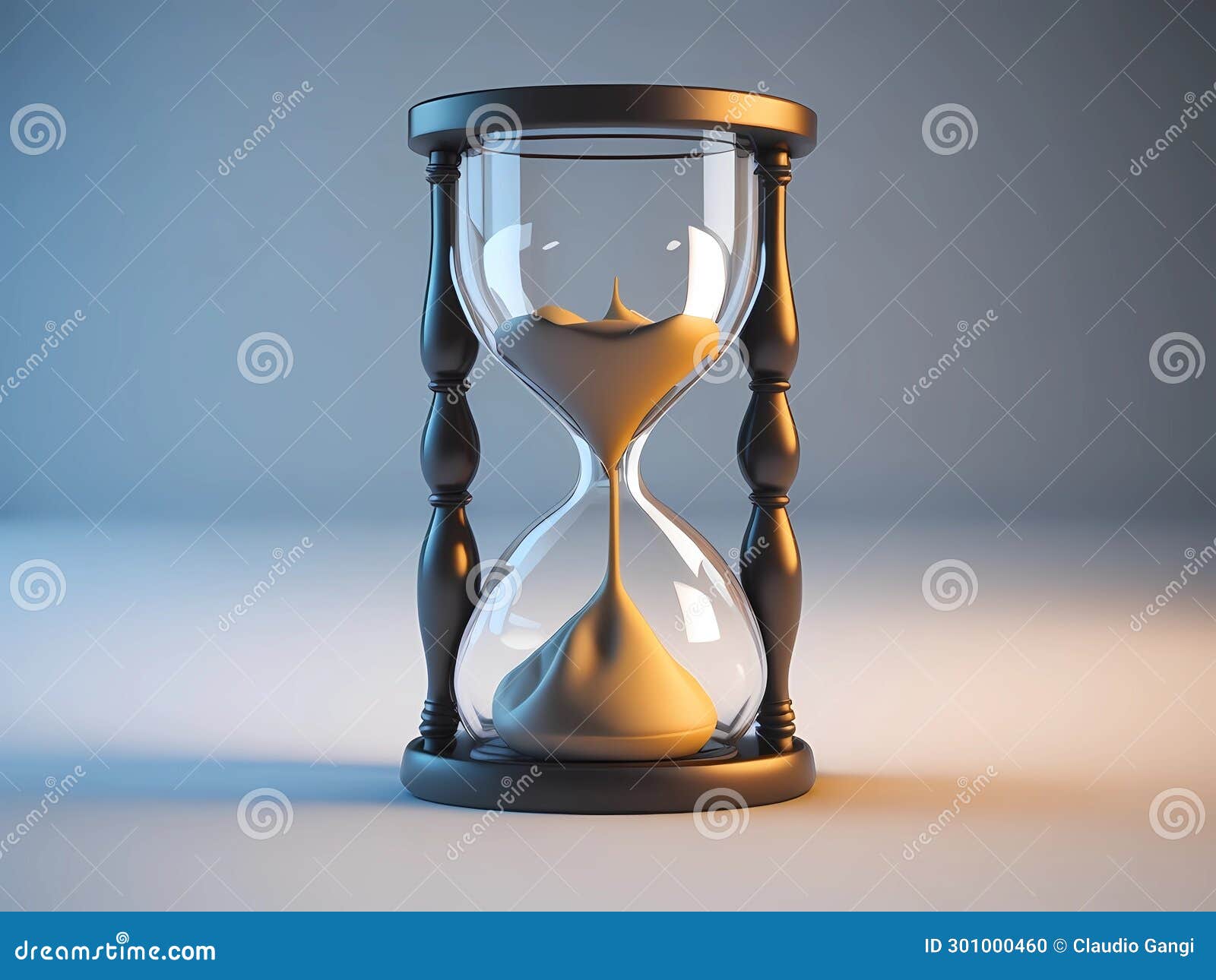 Hourglass in 3d Cartoon Style Stock Illustration - Illustration of ...