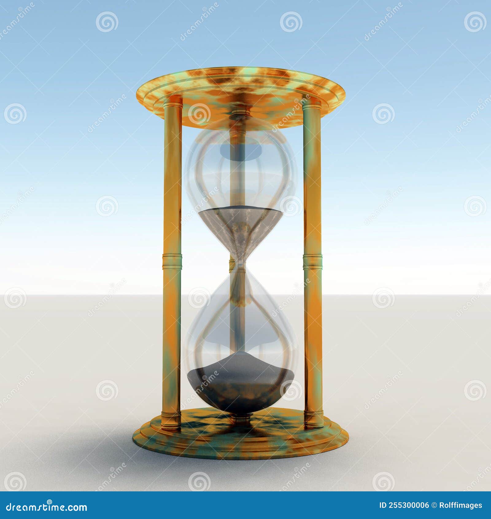 Hourglass 3D model stock illustration. Illustration of glass - 255300006
