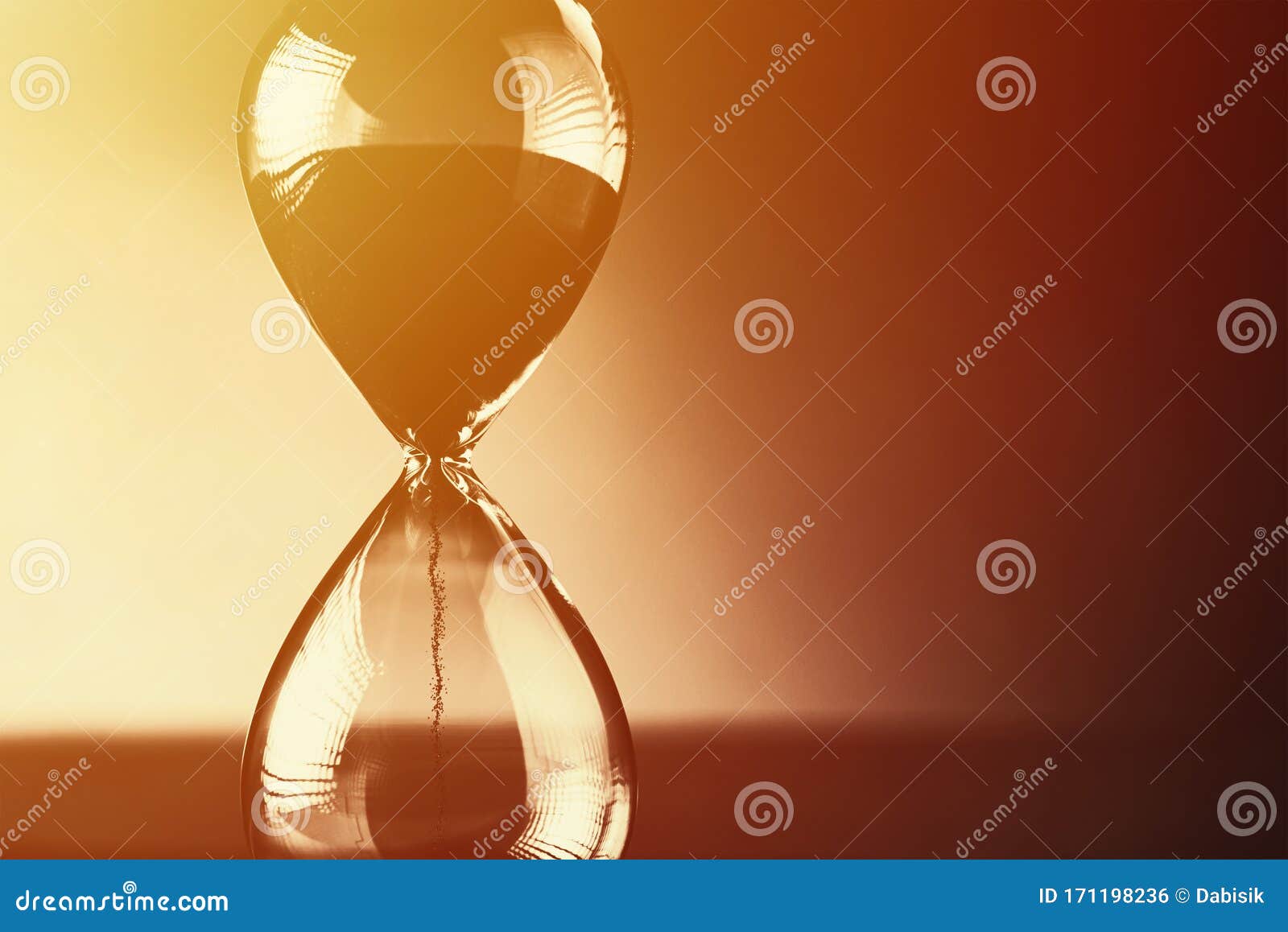 Hourglass on the Dark Background with Copy Space. Concept of Running ...