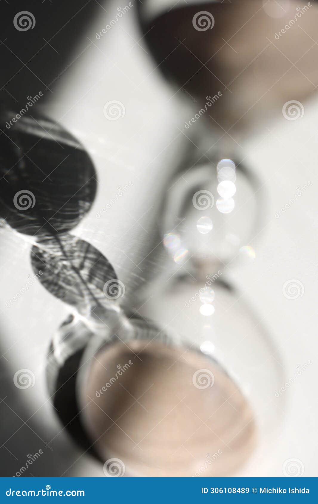 Hourglass on the Desk Striking Light, Shadow and Glass Reflections ...