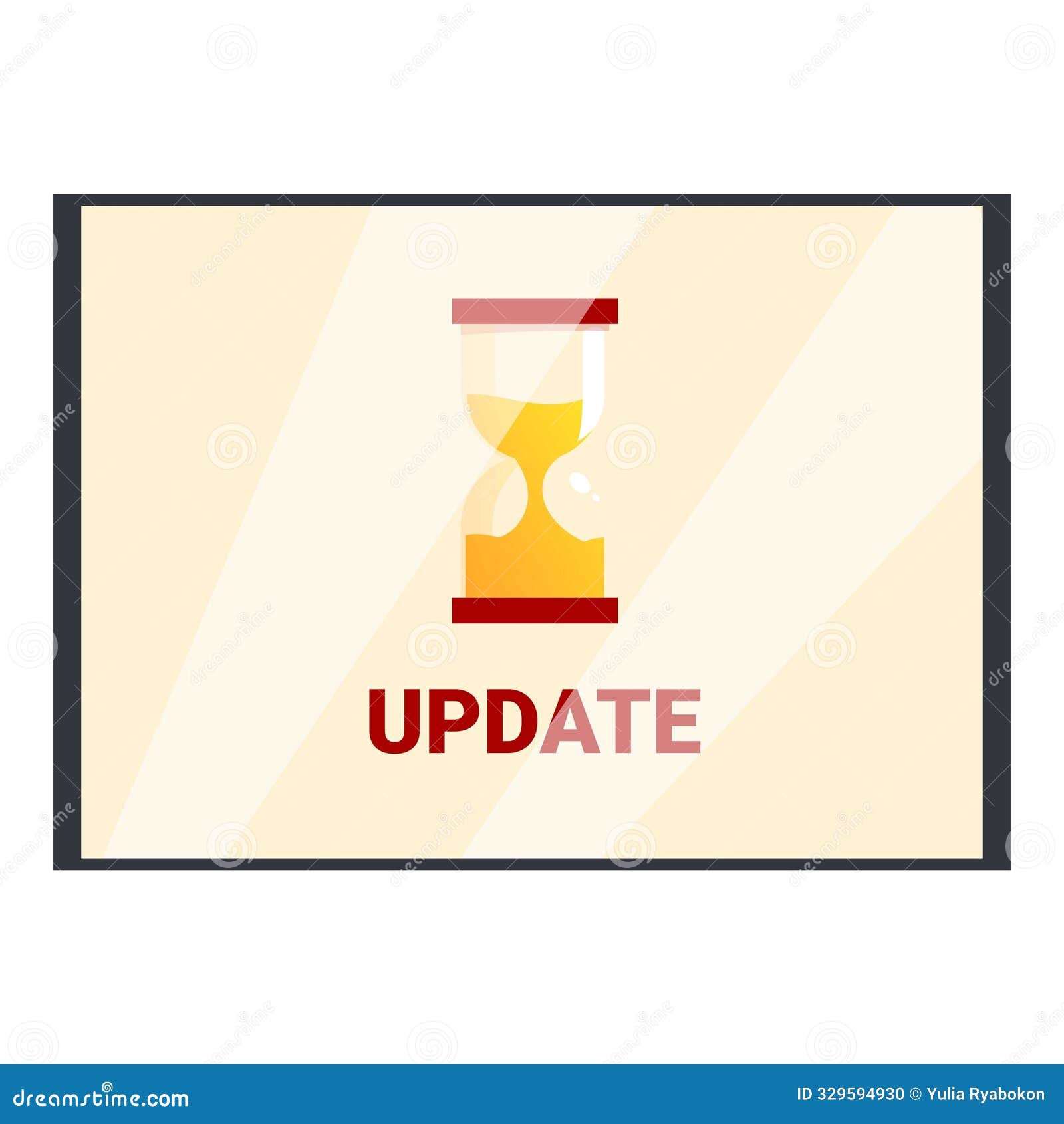 Hourglass Displaying Update Status during Software Installation Stock ...