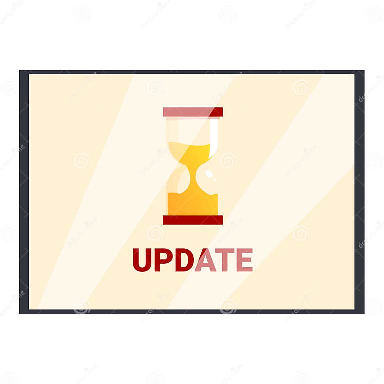 Hourglass Displaying Update Status during Software Installation Stock ...