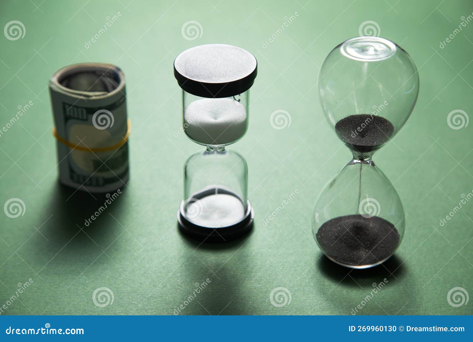 Hourglass and Dollar. Time is Money Stock Photo - Image of countdown ...