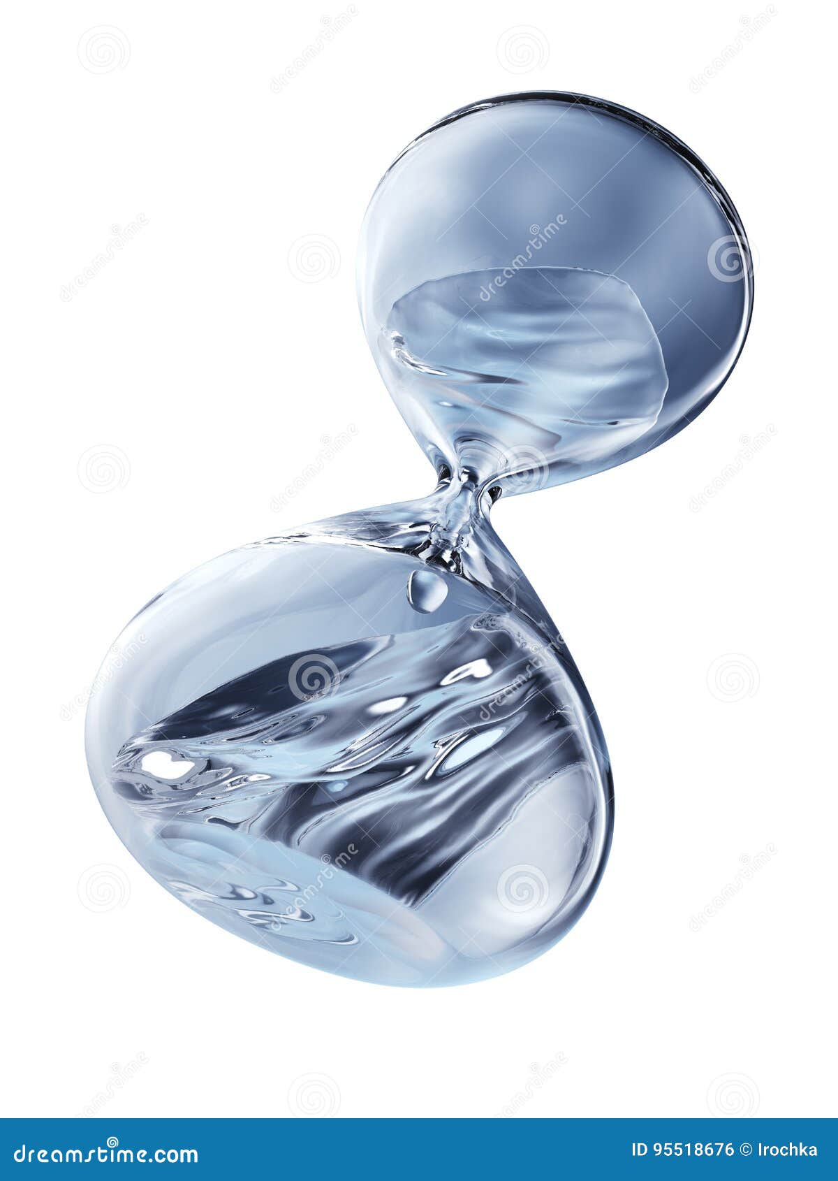 Hourglass with Dripping Water Close-up Stock Illustration ...