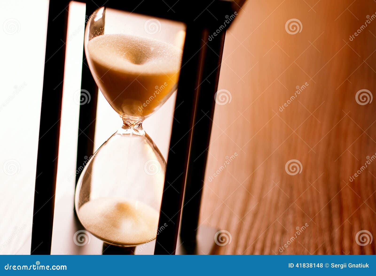 Hourglass or Egg Timer with Running Sand Stock Photo - Image of glass ...