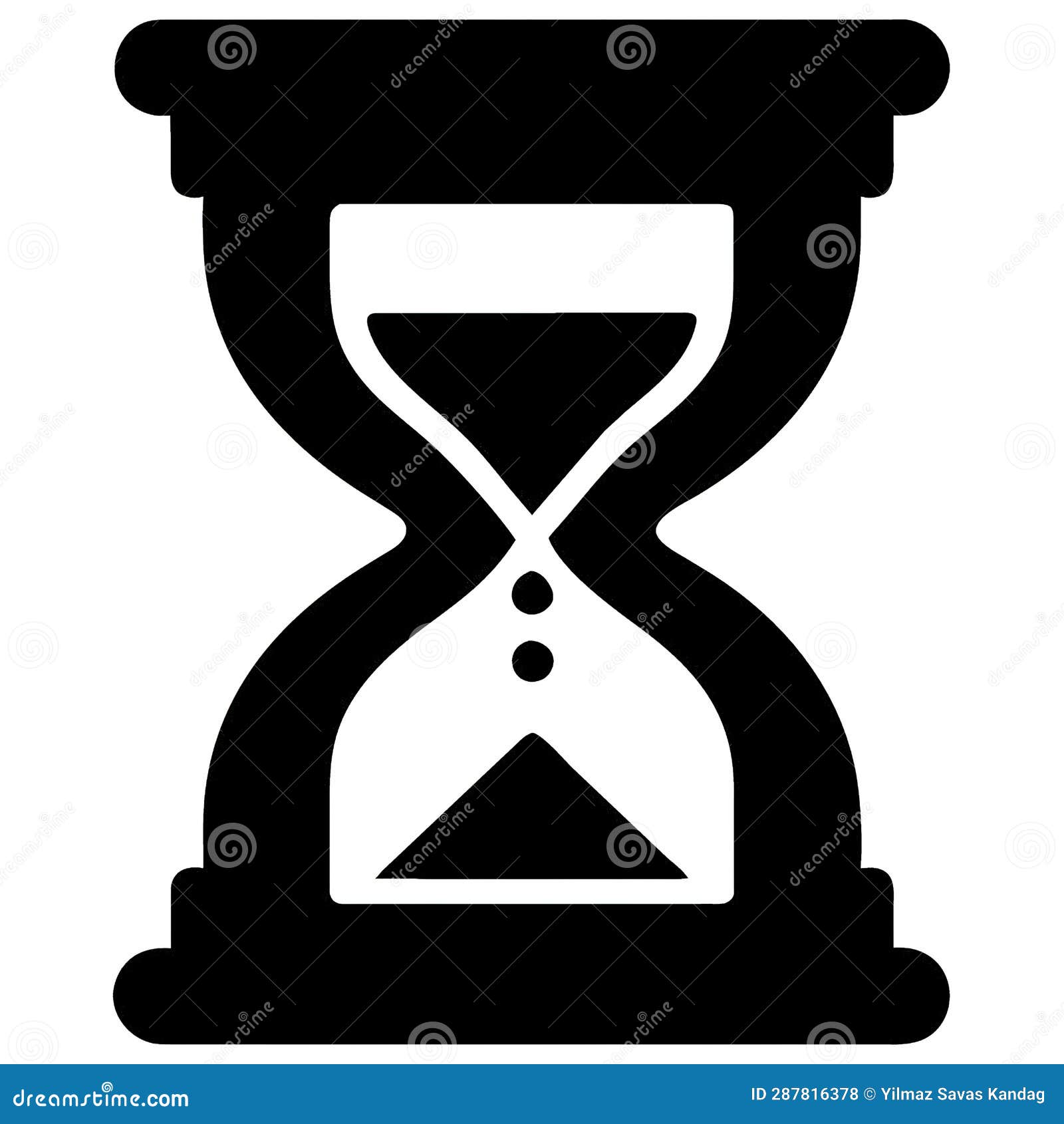 Hourglass Flat Icon. Vector Black Symbol Stock Illustration ...