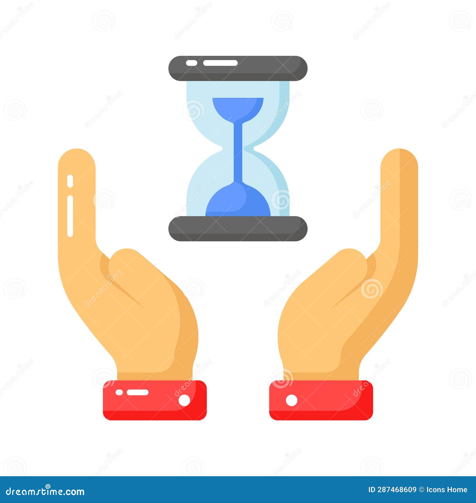 Hourglass in Hands Showing Concept Icon of Time Management Vector Design Stock Illustration ...