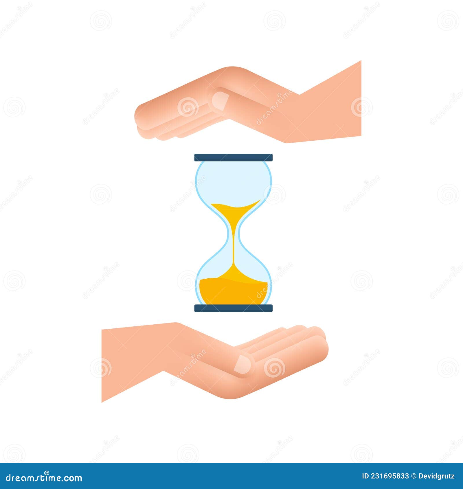 Timer, Sand Hourglass, Glass Clock Isometric Icon. 3d Line Art ...