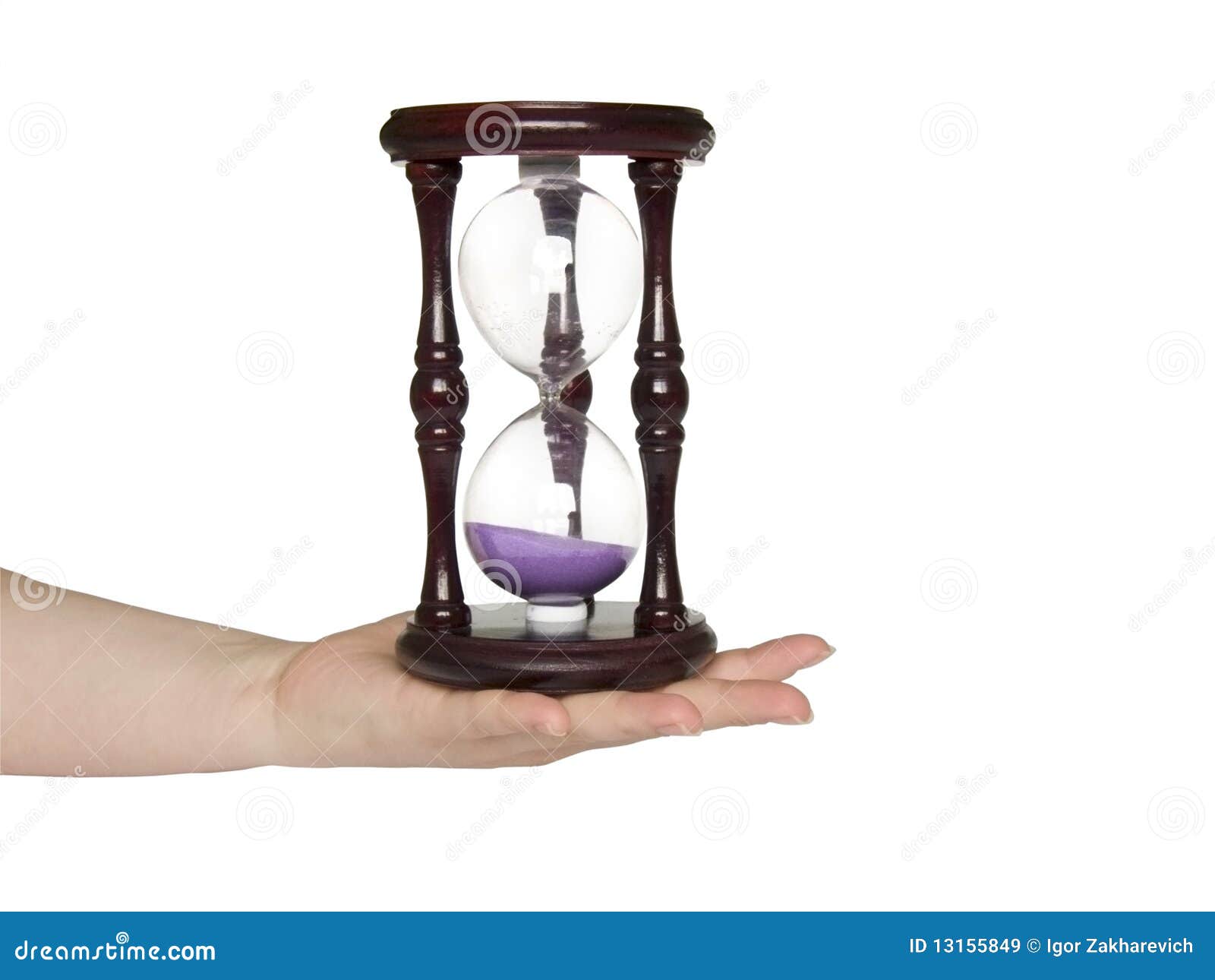 Hourglass In His Hand Stock Image Image Of Moving History 13155849